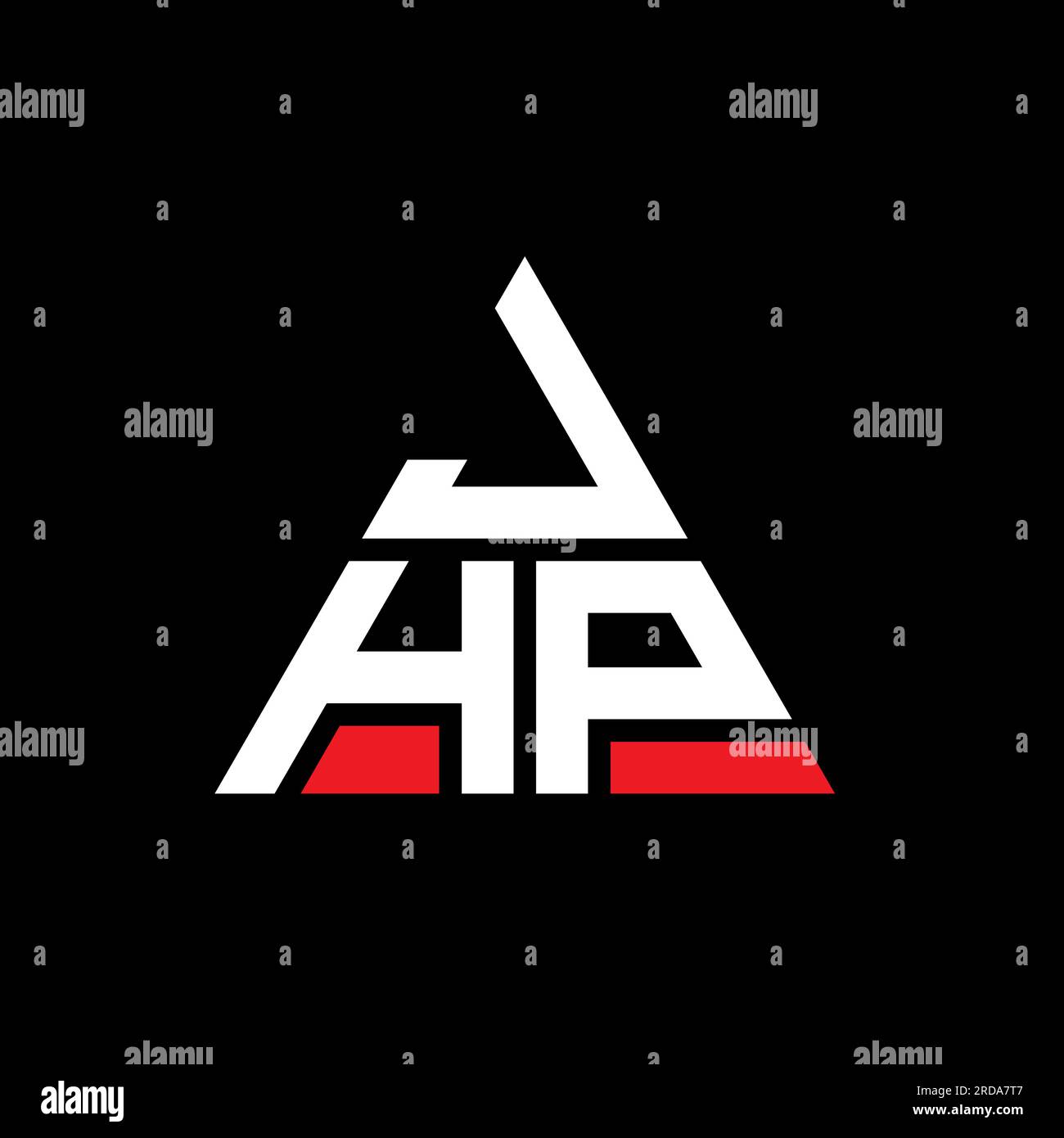 JHP triangle letter logo design with triangle shape. JHP triangle logo design monogram. JHP ...