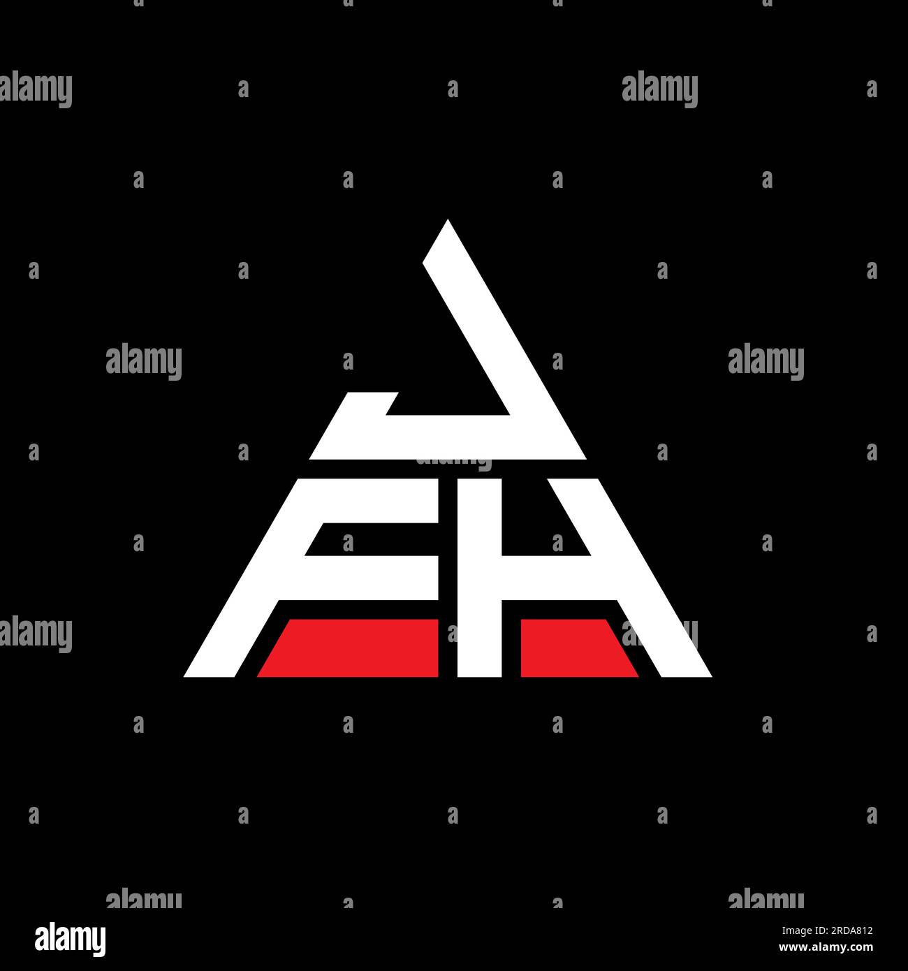 JFH triangle letter logo design with triangle shape. JFH triangle logo ...