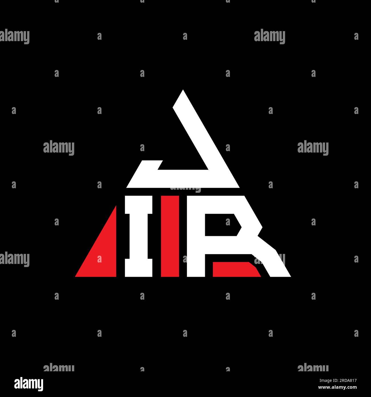 JIR triangle letter logo design with triangle shape. JIR triangle logo ...