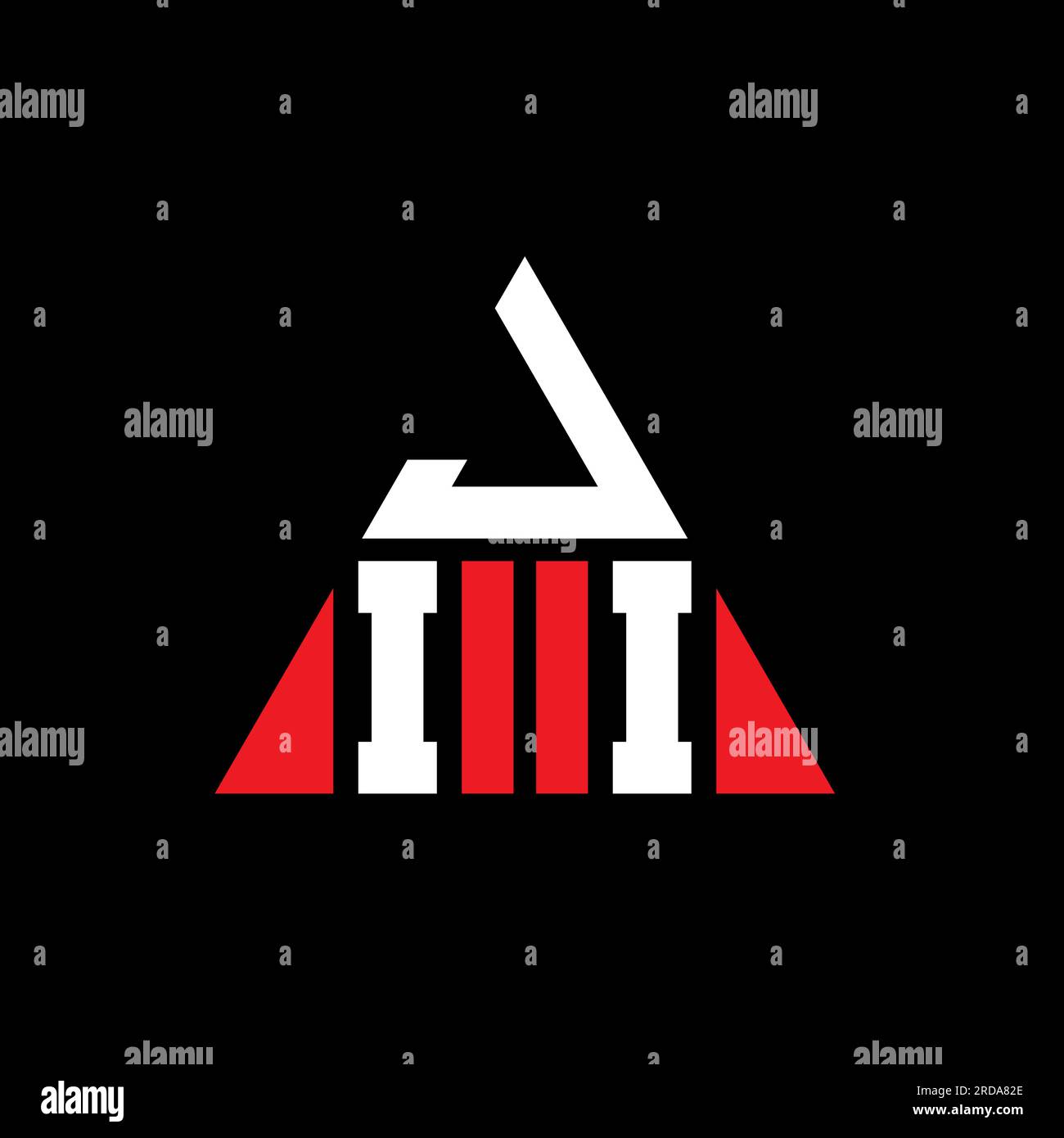 JII triangle letter logo design with triangle shape. JII triangle logo ...
