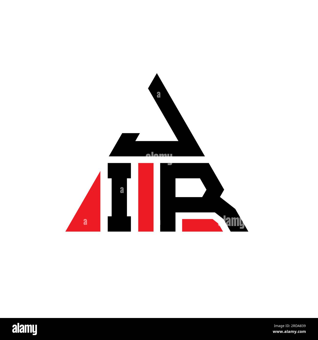 JIR triangle letter logo design with triangle shape. JIR triangle logo ...