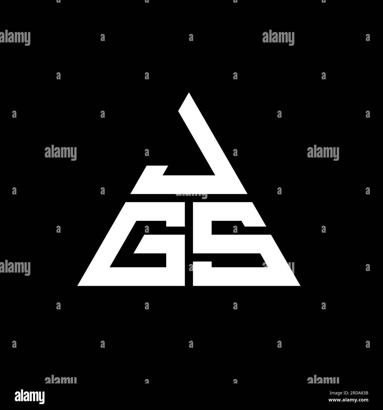 JGS triangle letter logo design with triangle shape. JGS triangle logo ...