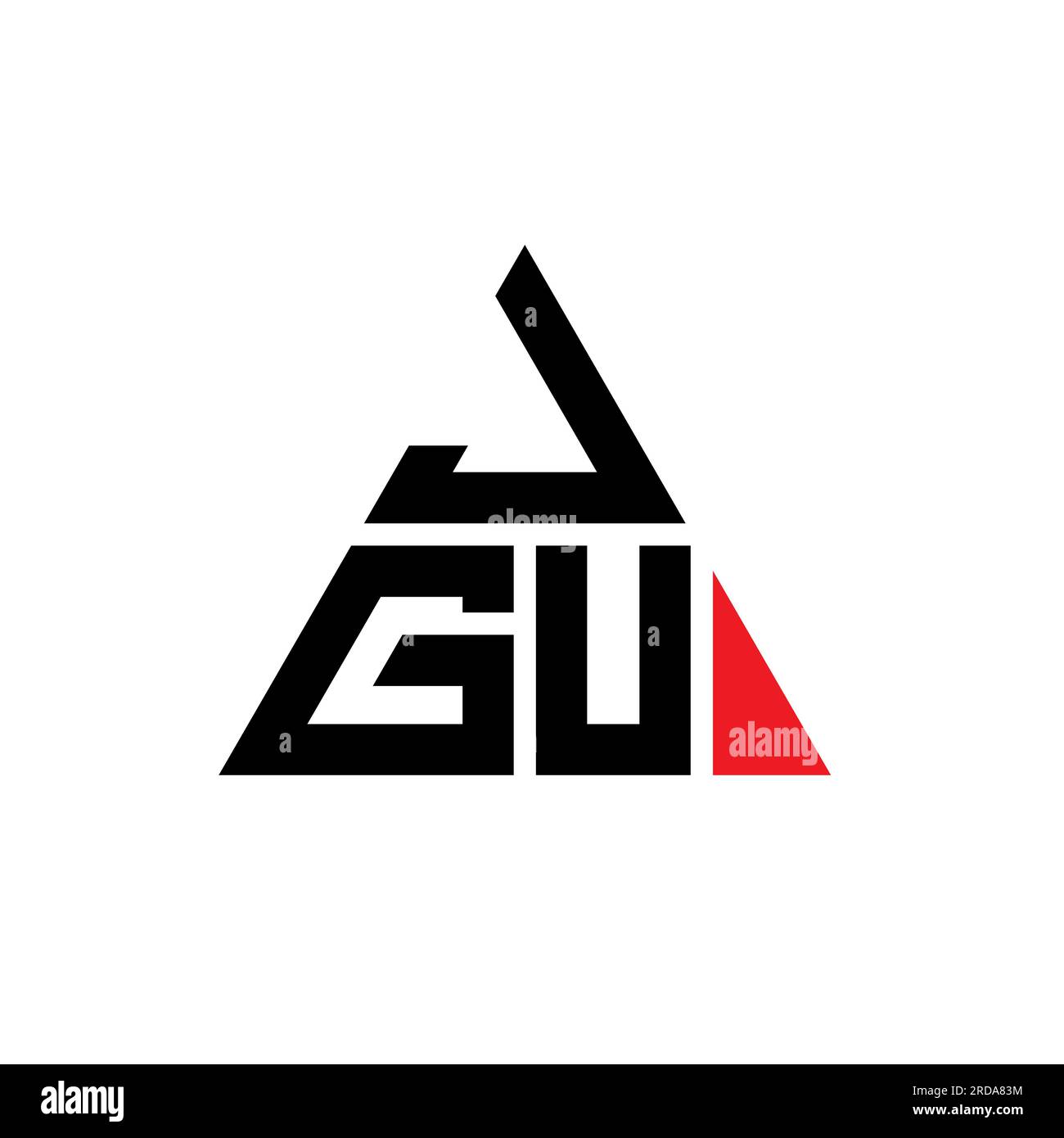 JGU triangle letter logo design with triangle shape. JGU triangle logo ...