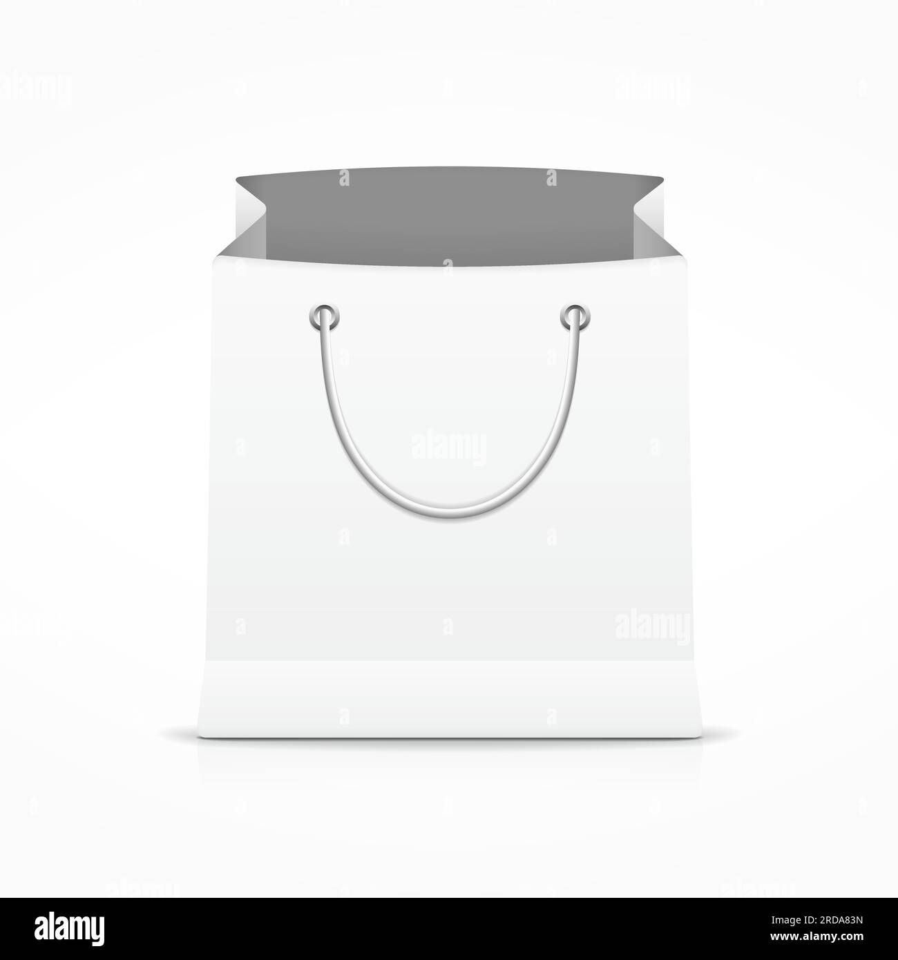 White shopping bag on white background, vector eps10 illustration Stock ...