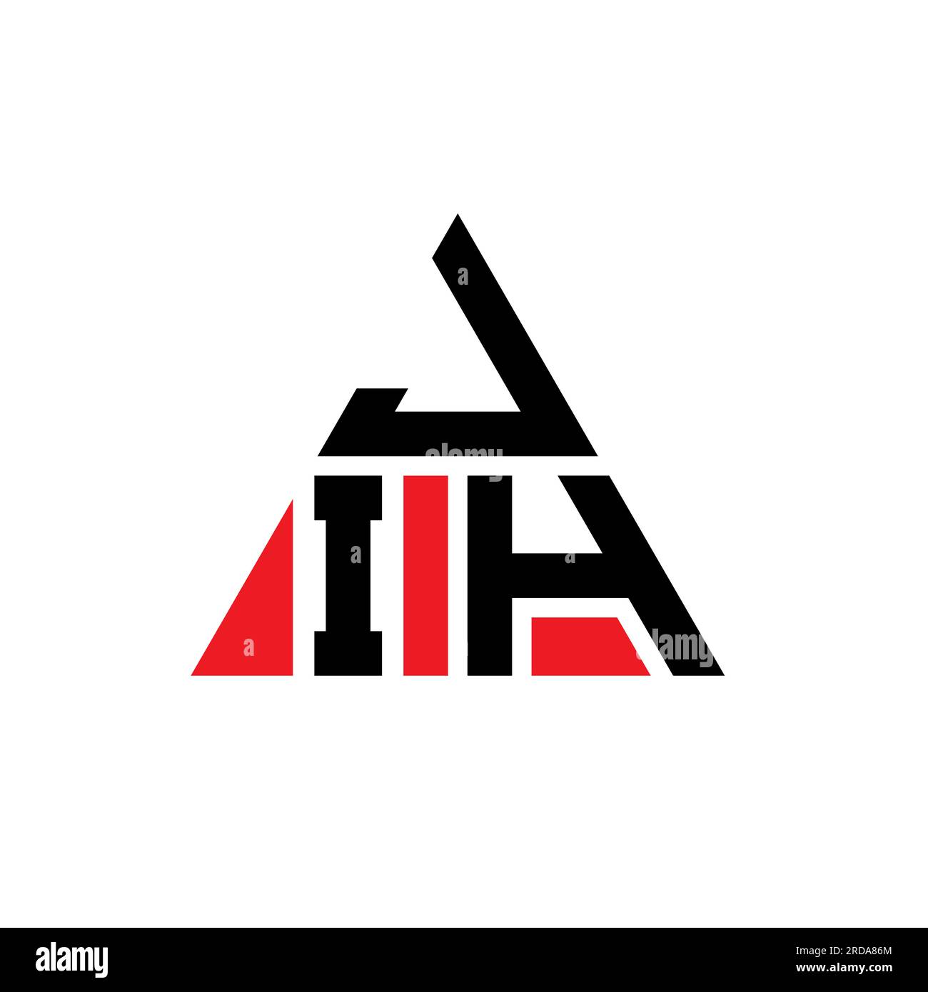 JIH triangle letter logo design with triangle shape. JIH triangle logo ...