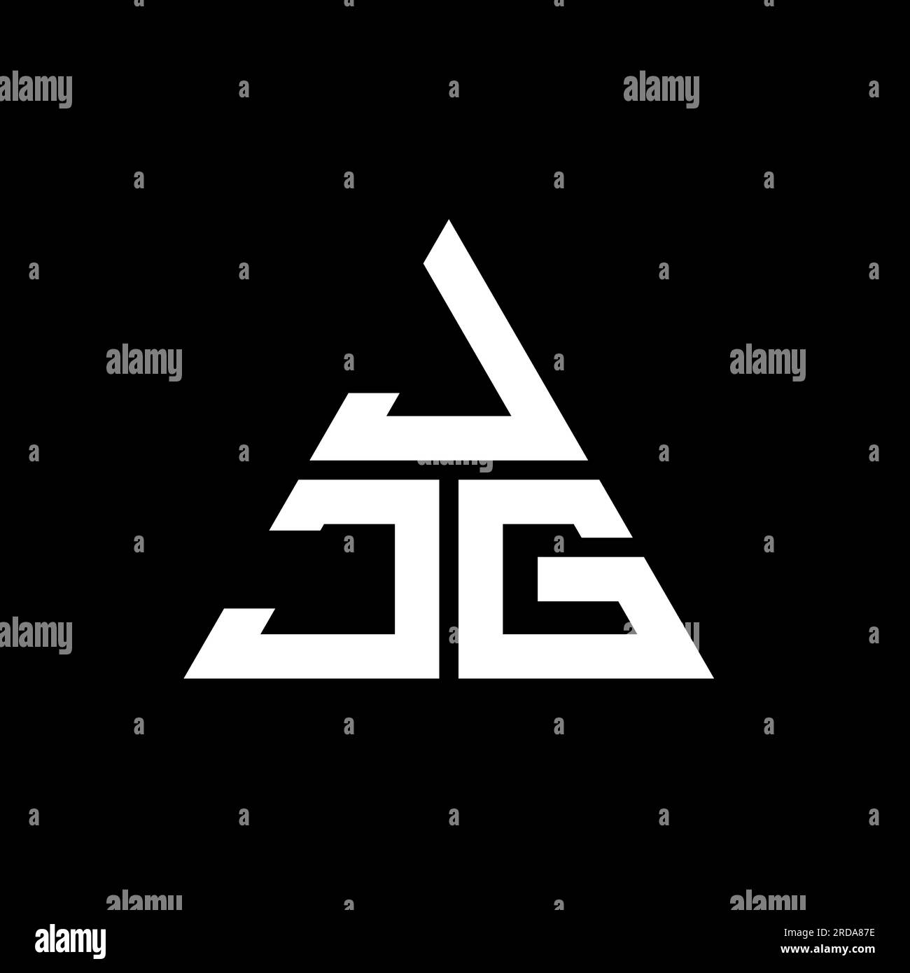 JJG triangle letter logo design with triangle shape. JJG triangle logo ...