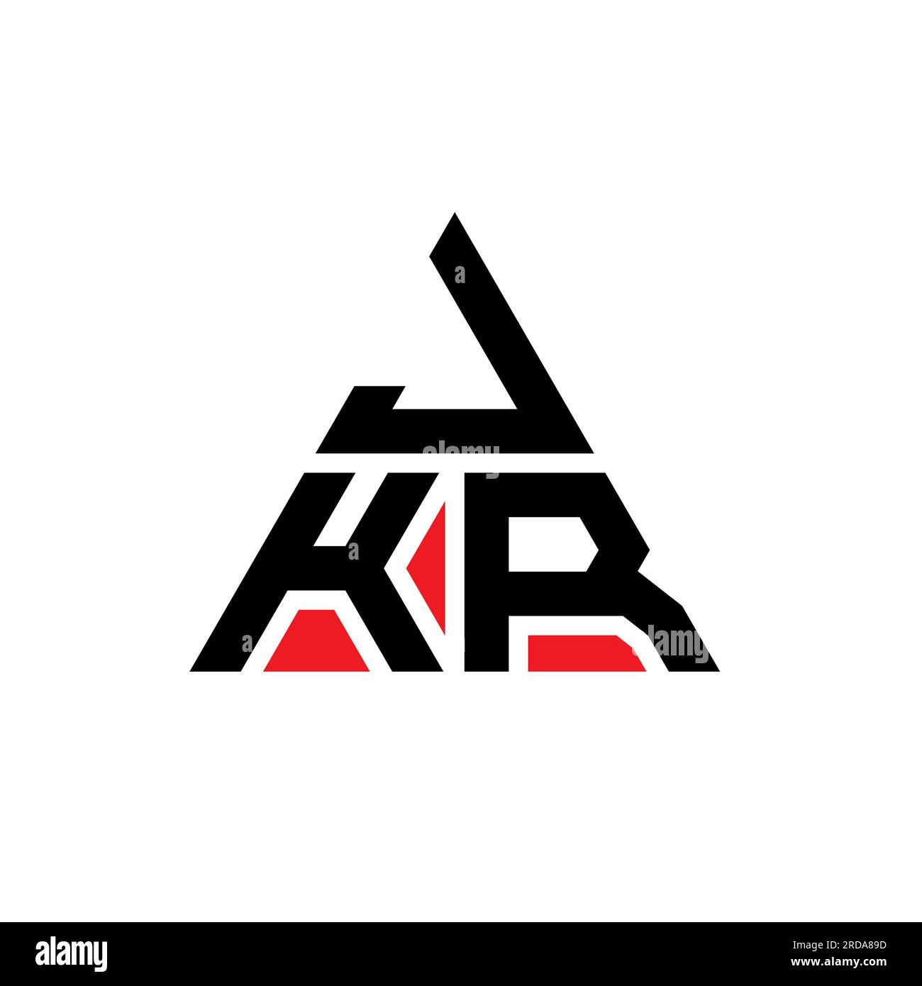 JKR triangle letter logo design with triangle shape. JKR triangle logo ...