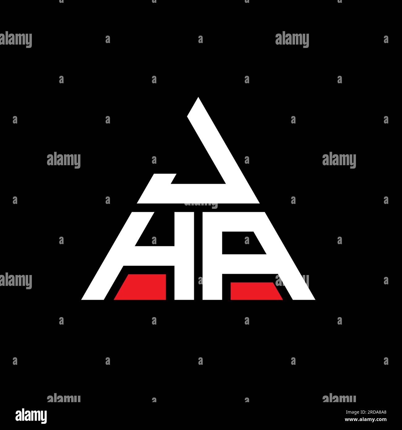 JHA triangle letter logo design with triangle shape. JHA triangle logo ...