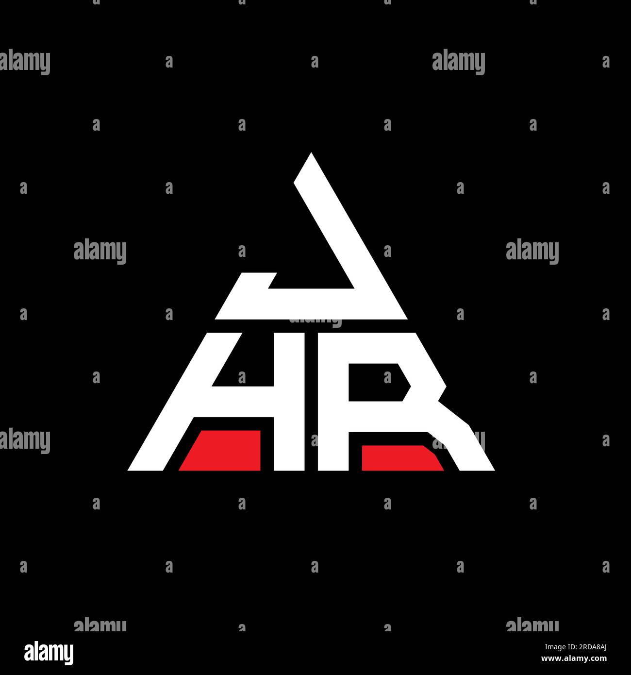 JHR triangle letter logo design with triangle shape. JHR triangle logo ...
