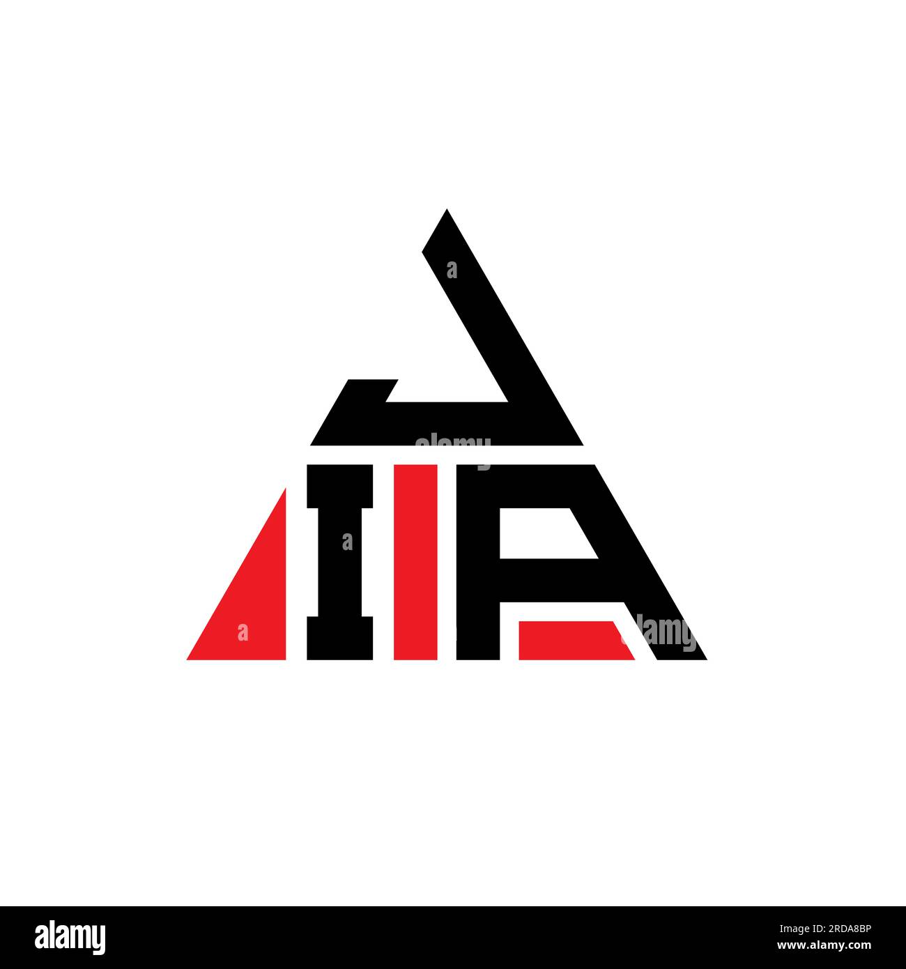 JIA triangle letter logo design with triangle shape. JIA triangle logo ...