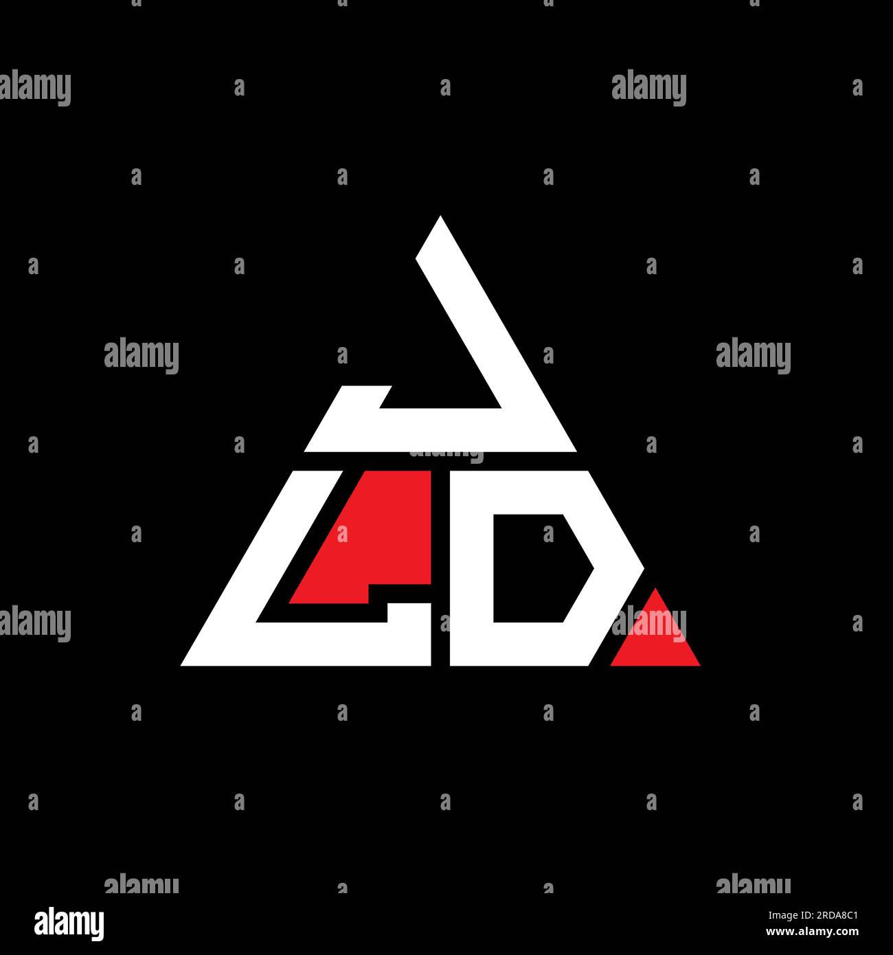 JLD triangle letter logo design with triangle shape. JLD triangle logo ...