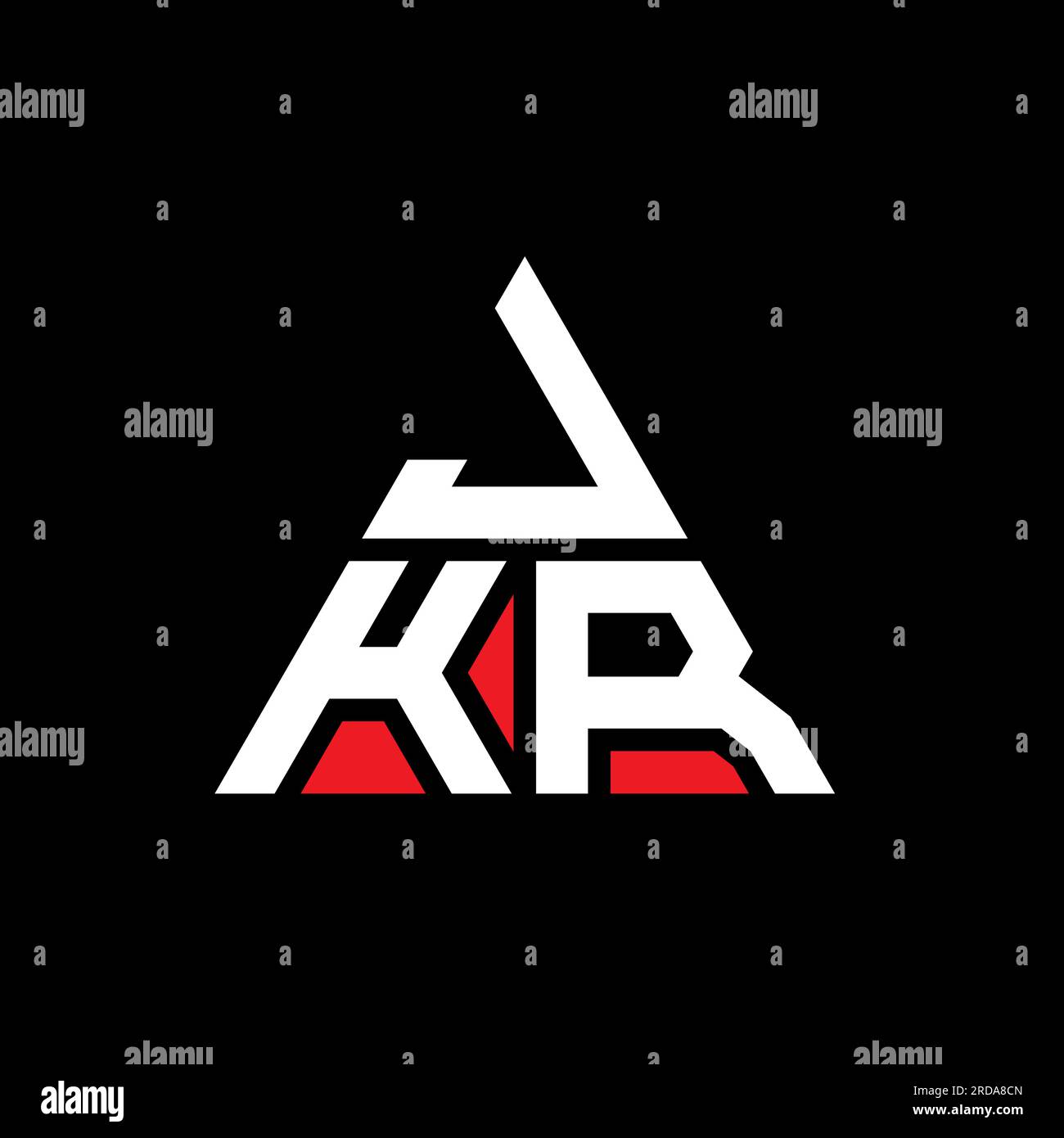 JKR triangle letter logo design with triangle shape. JKR triangle logo ...