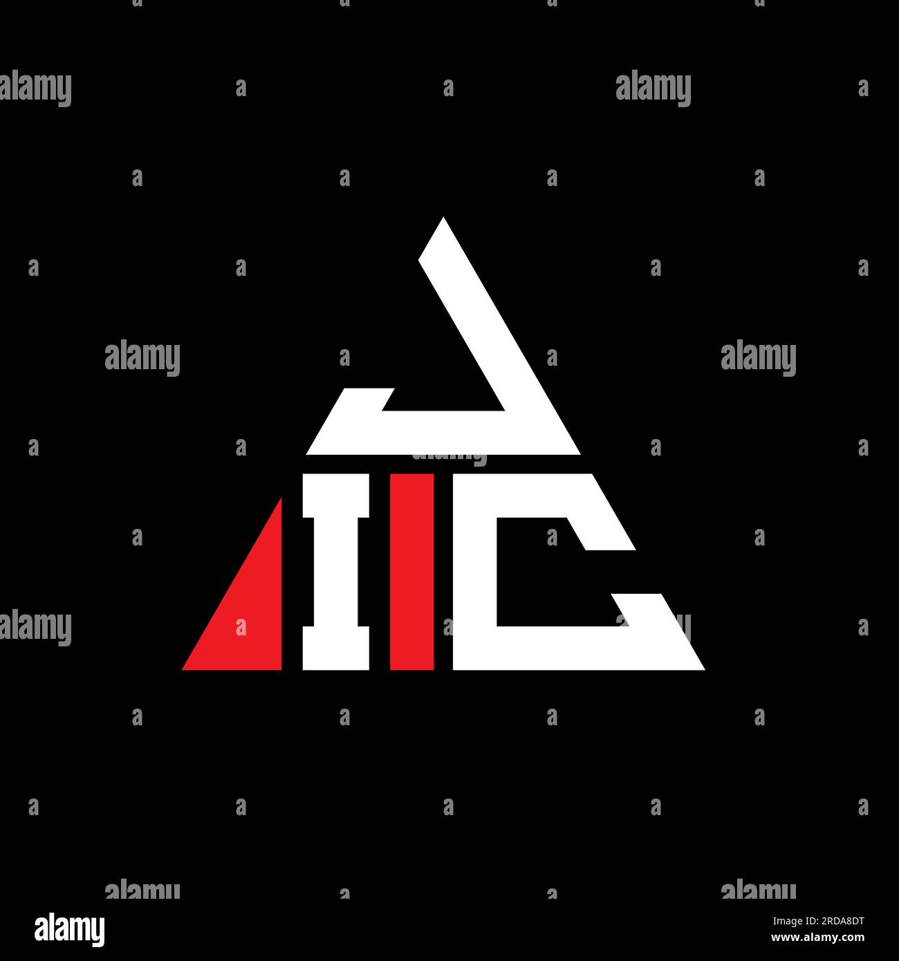 JIC triangle letter logo design with triangle shape. JIC triangle logo ...