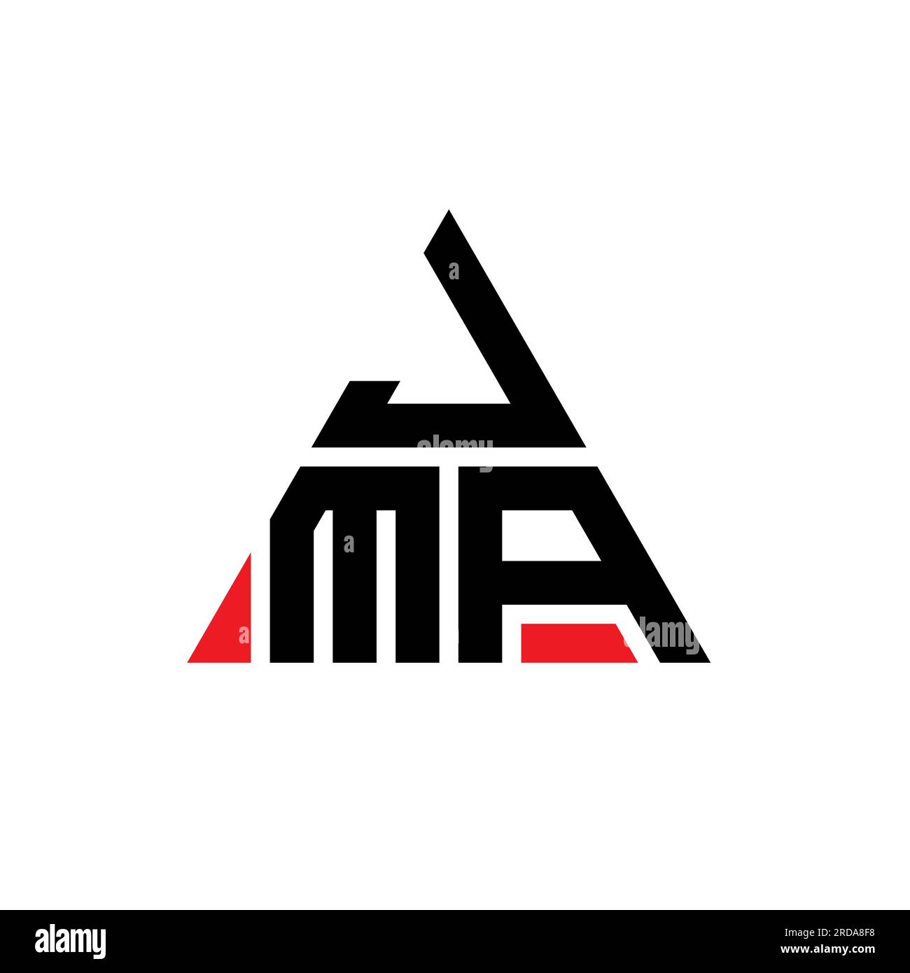 JMA triangle letter logo design with triangle shape. JMA triangle logo design monogram. JMA ...