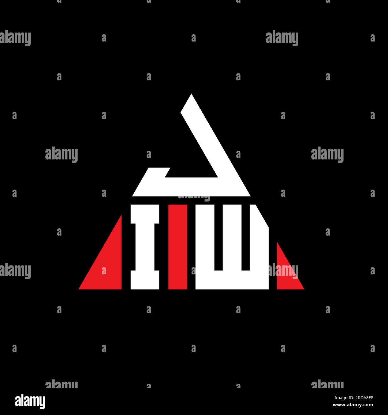JIW triangle letter logo design with triangle shape. JIW triangle logo ...