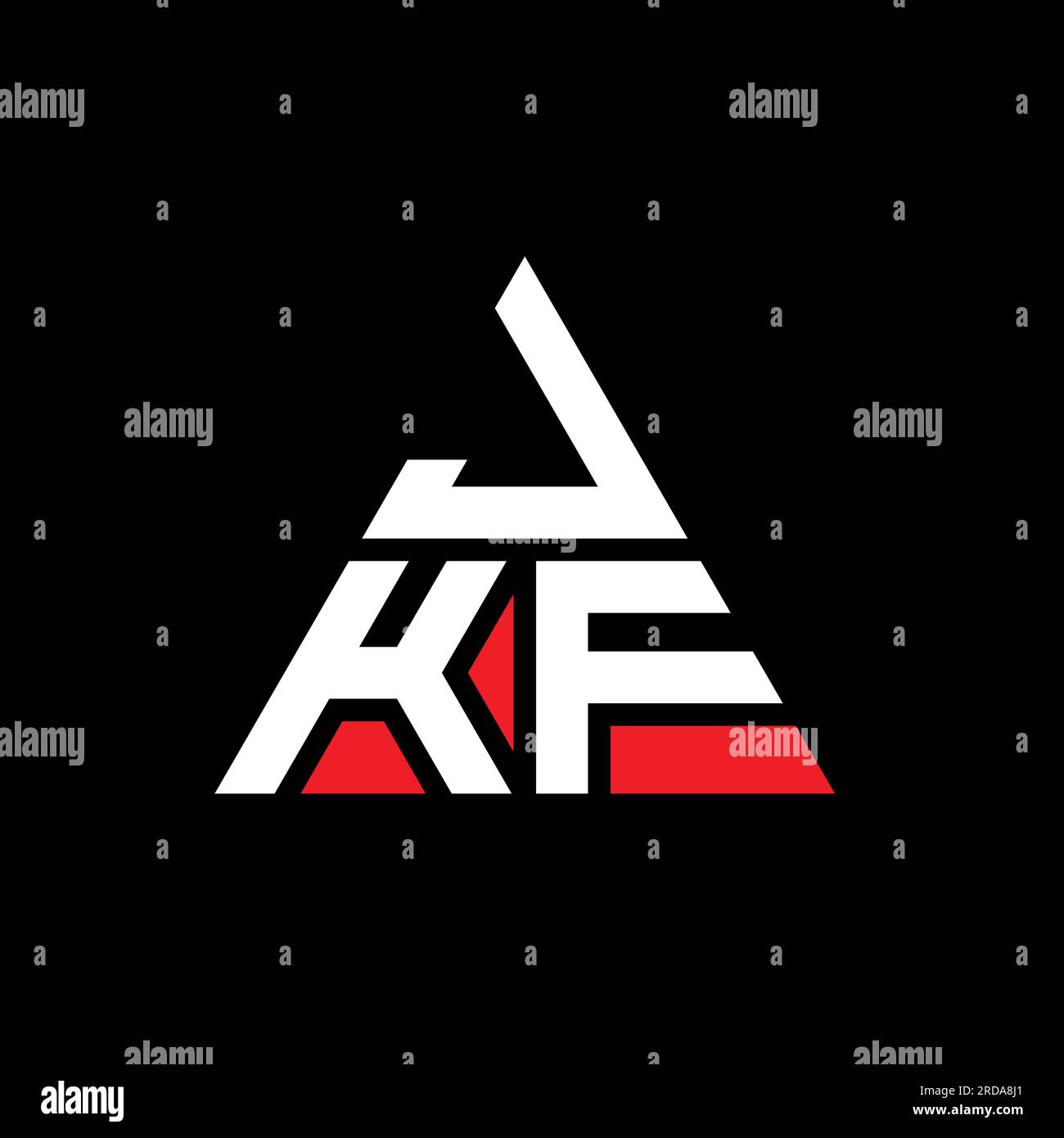 JKF triangle letter logo design with triangle shape. JKF triangle logo ...