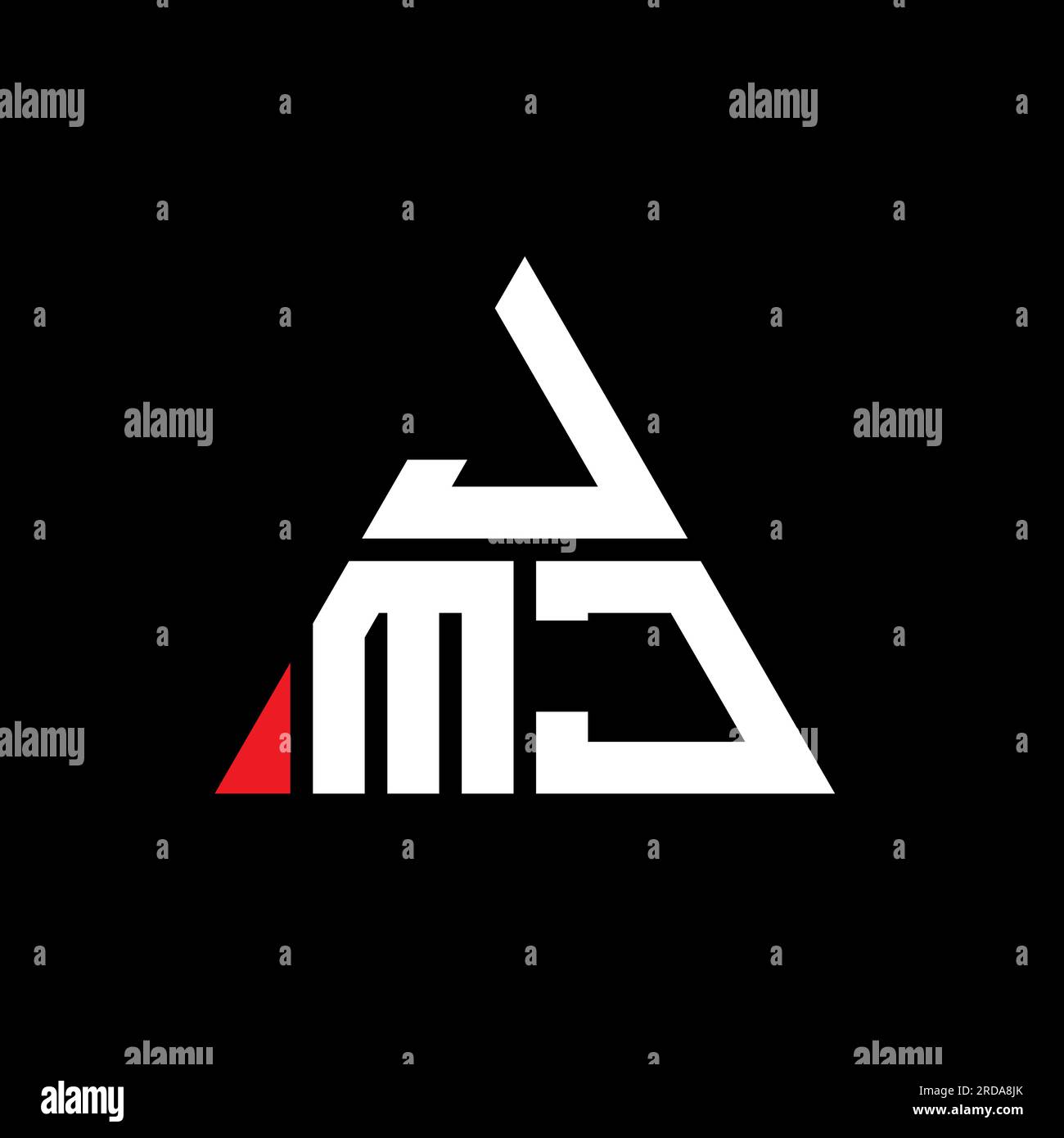 JMJ triangle letter logo design with triangle shape. JMJ triangle logo ...