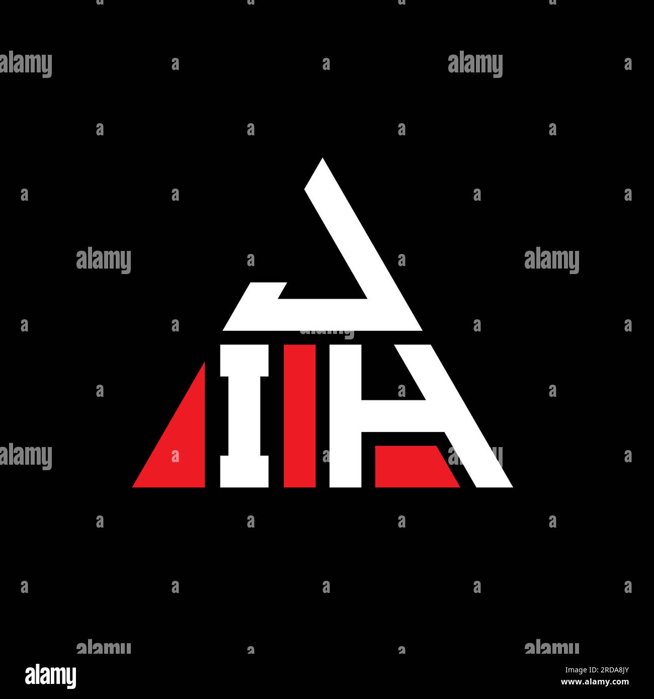 JIH triangle letter logo design with triangle shape. JIH triangle logo ...