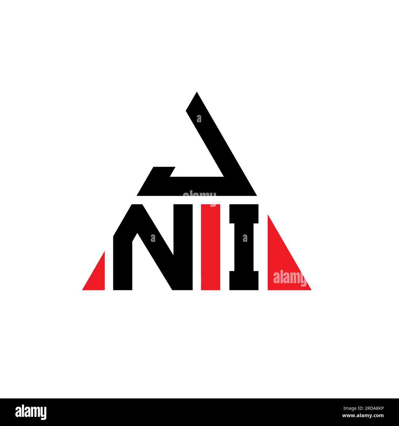 JNI triangle letter logo design with triangle shape. JNI triangle logo ...