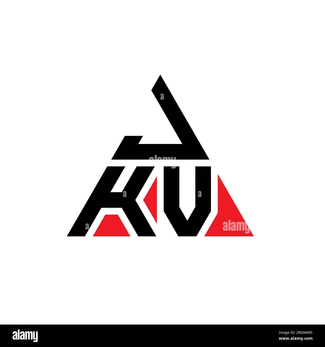 JKV triangle letter logo design with triangle shape. JKV triangle logo ...
