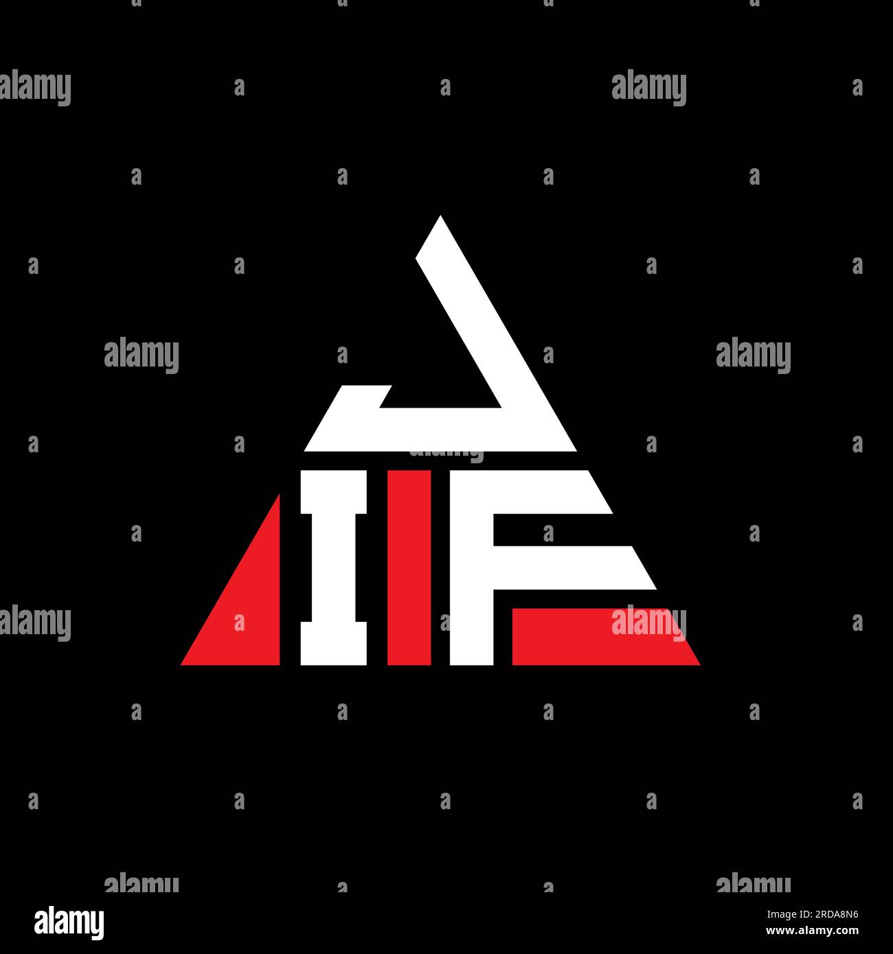 JIF triangle letter logo design with triangle shape. JIF triangle logo ...