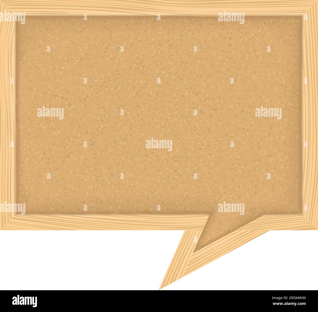 Bulletin board shaped as speech bubble, vector eps10 illustration Stock ...