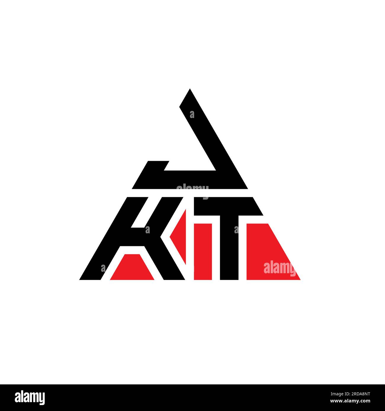 JKT triangle letter logo design with triangle shape. JKT triangle logo ...