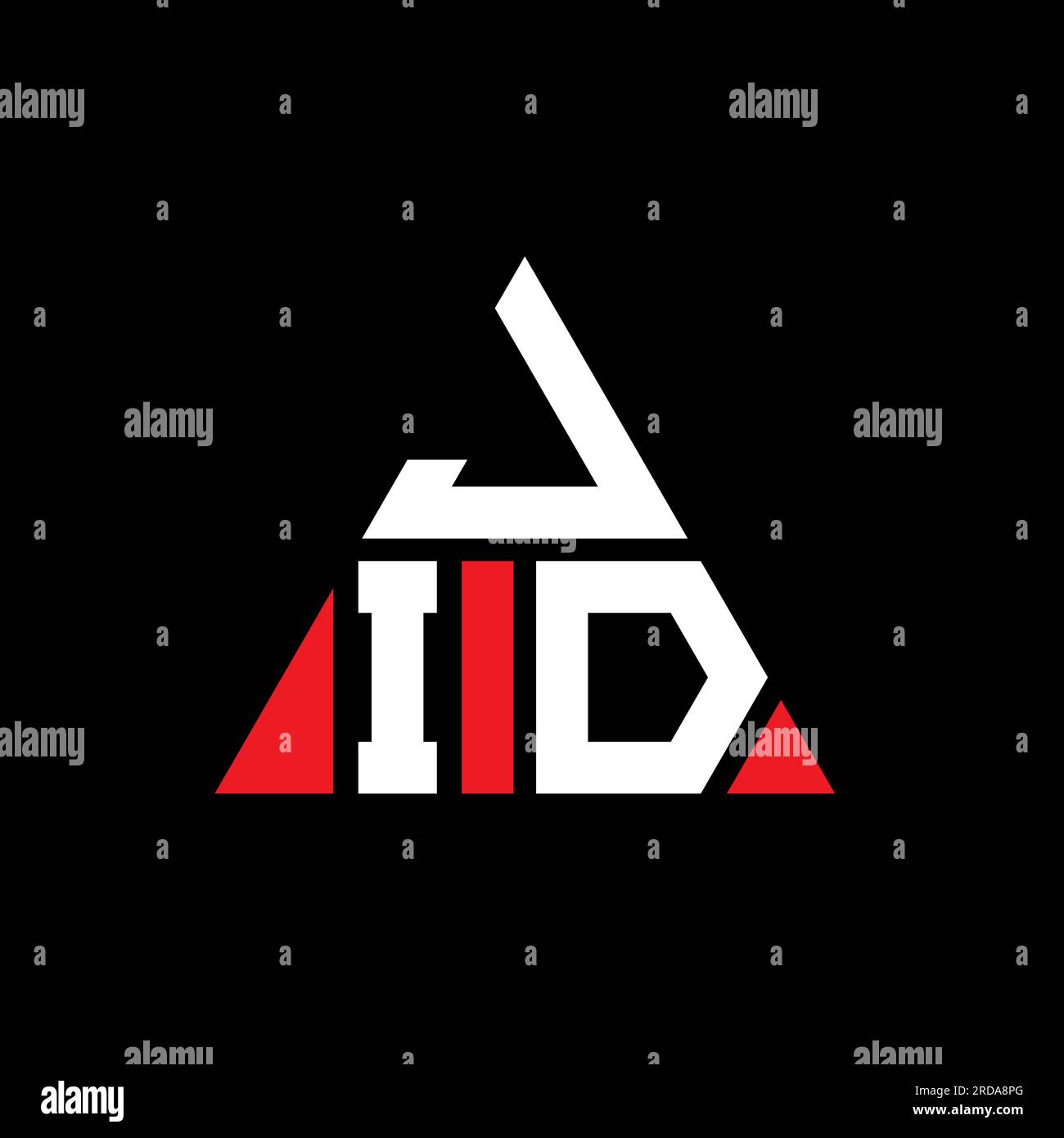 JID triangle letter logo design with triangle shape. JID triangle logo ...