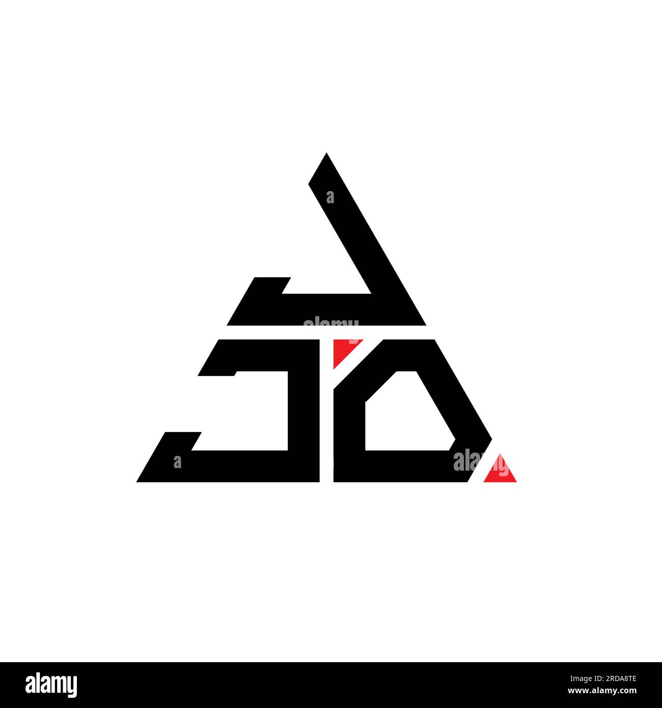 JJO triangle letter logo design with triangle shape. JJO triangle logo ...