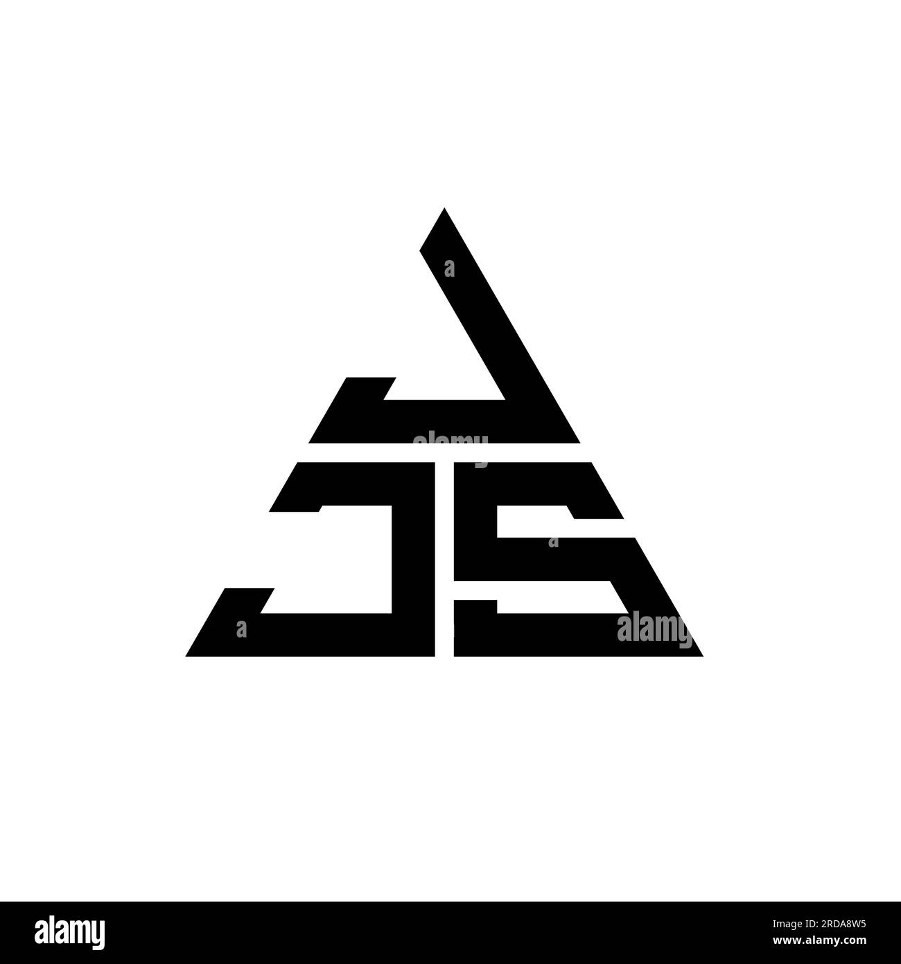 JJS triangle letter logo design with triangle shape. JJS triangle logo ...