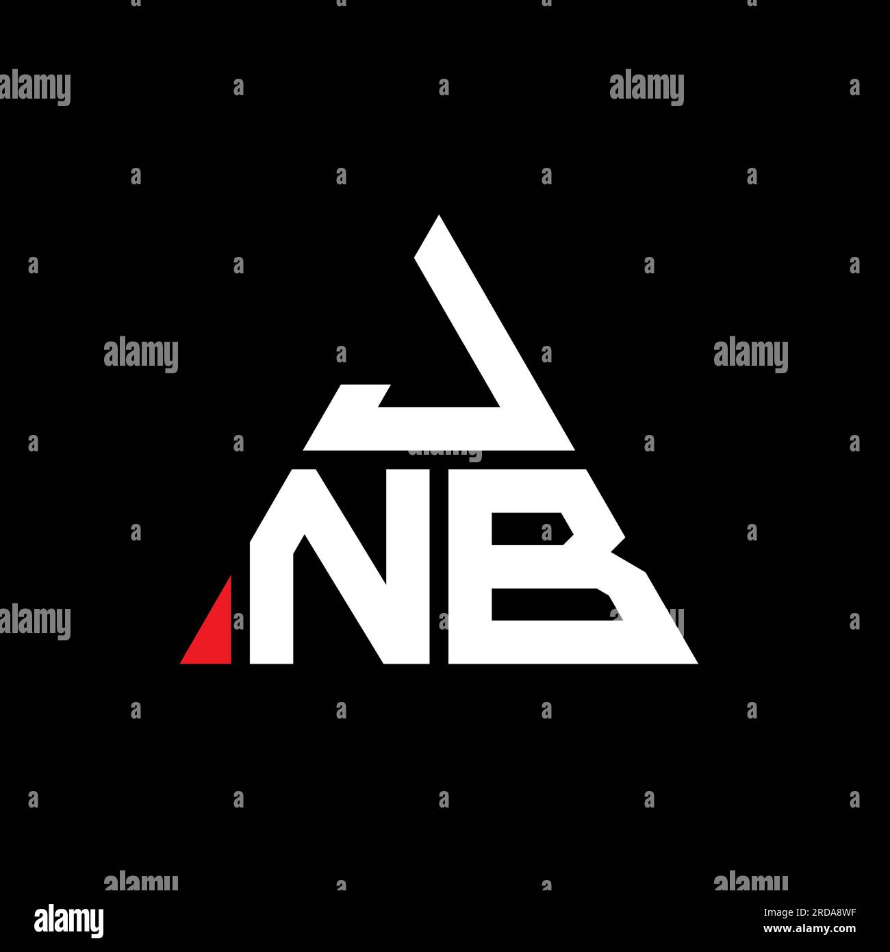 JNB triangle letter logo design with triangle shape. JNB triangle logo ...