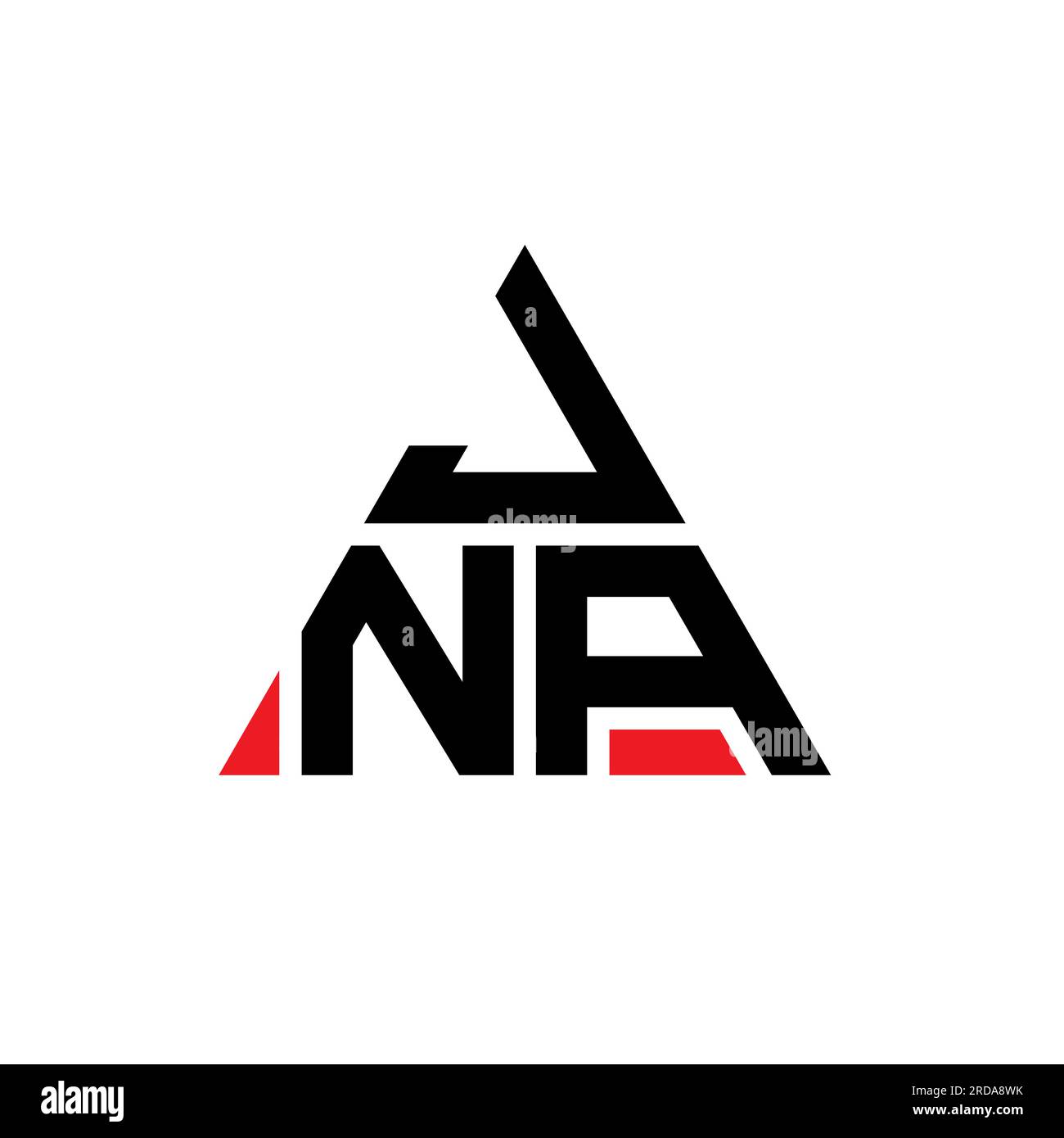 JNA triangle letter logo design with triangle shape. JNA triangle logo ...