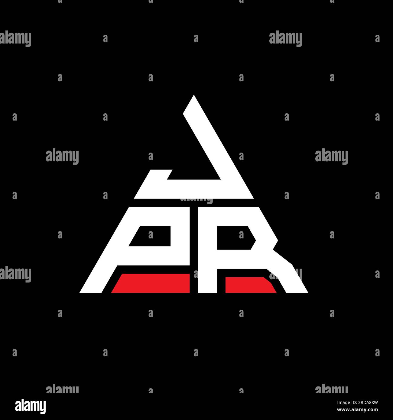 JPR triangle letter logo design with triangle shape. JPR triangle logo ...