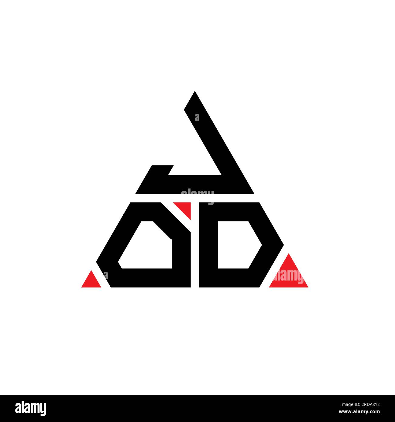 JOD triangle letter logo design with triangle shape. JOD triangle logo ...