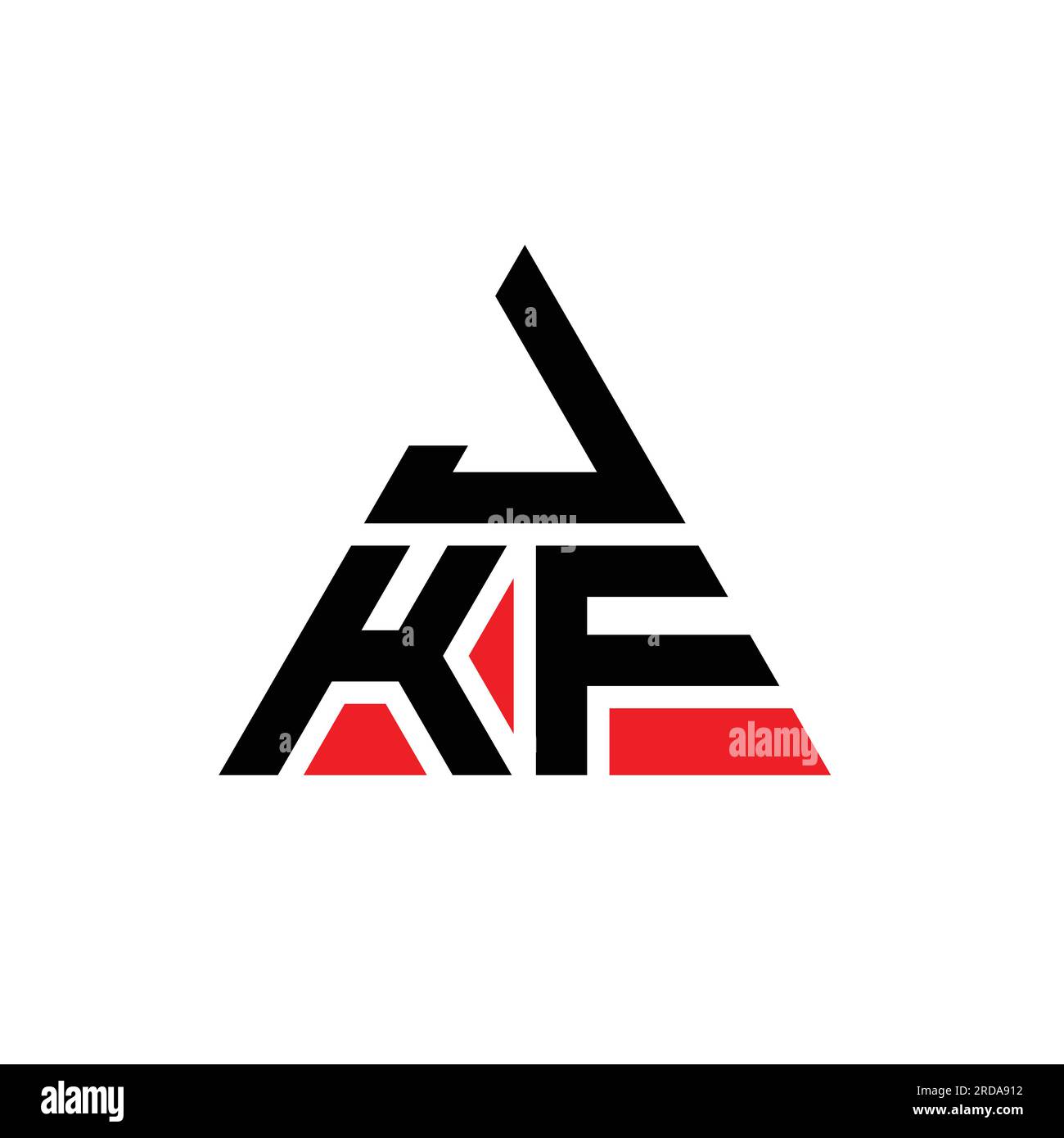 JKF triangle letter logo design with triangle shape. JKF triangle logo ...