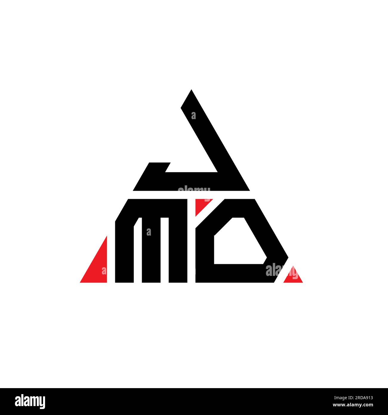 JMO triangle letter logo design with triangle shape. JMO triangle logo ...