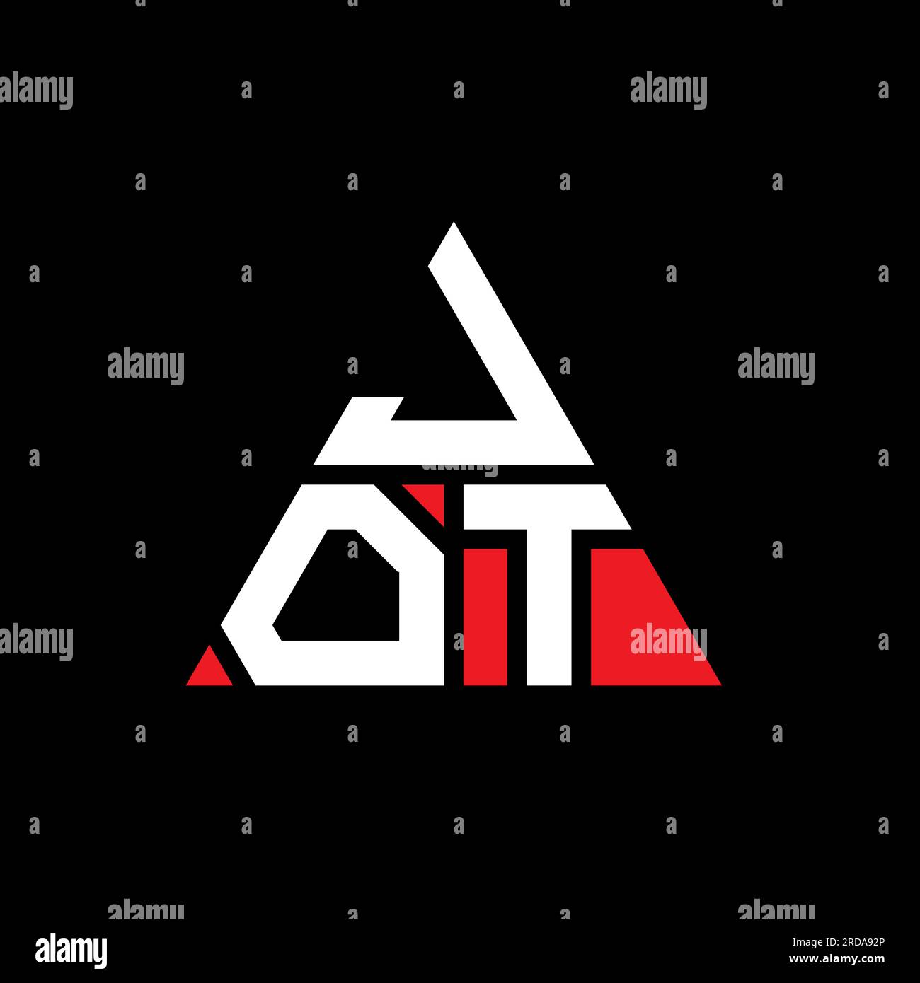 JOT triangle letter logo design with triangle shape. JOT triangle logo ...