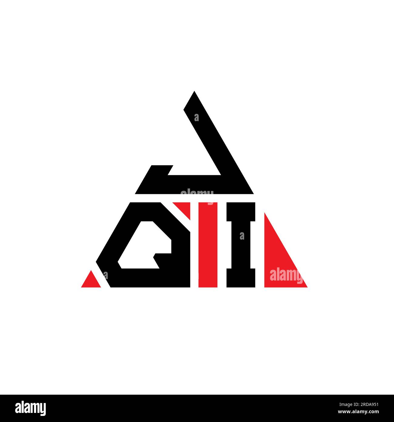 JQI triangle letter logo design with triangle shape. JQI triangle logo ...