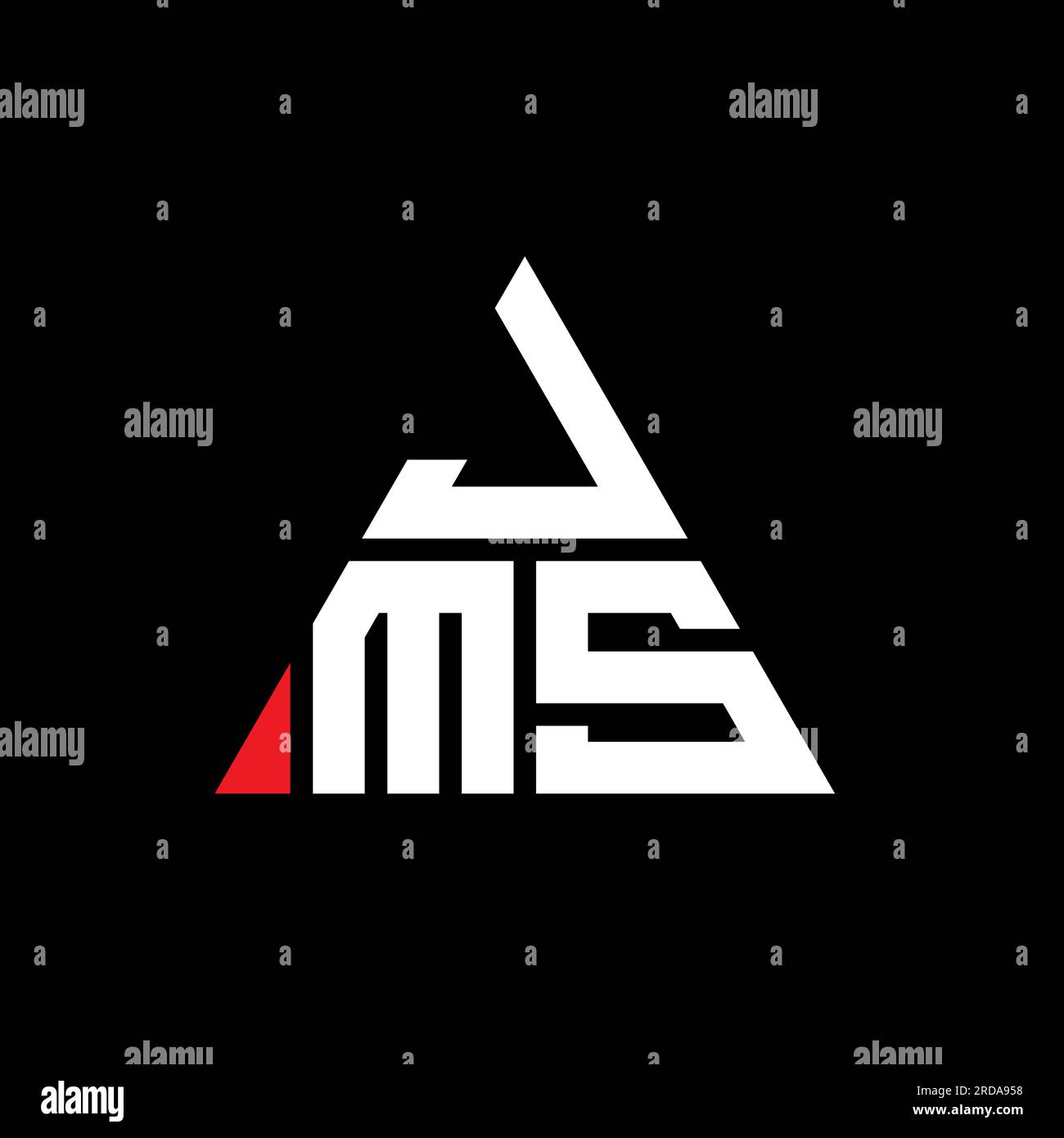 JMS triangle letter logo design with triangle shape. JMS triangle logo ...