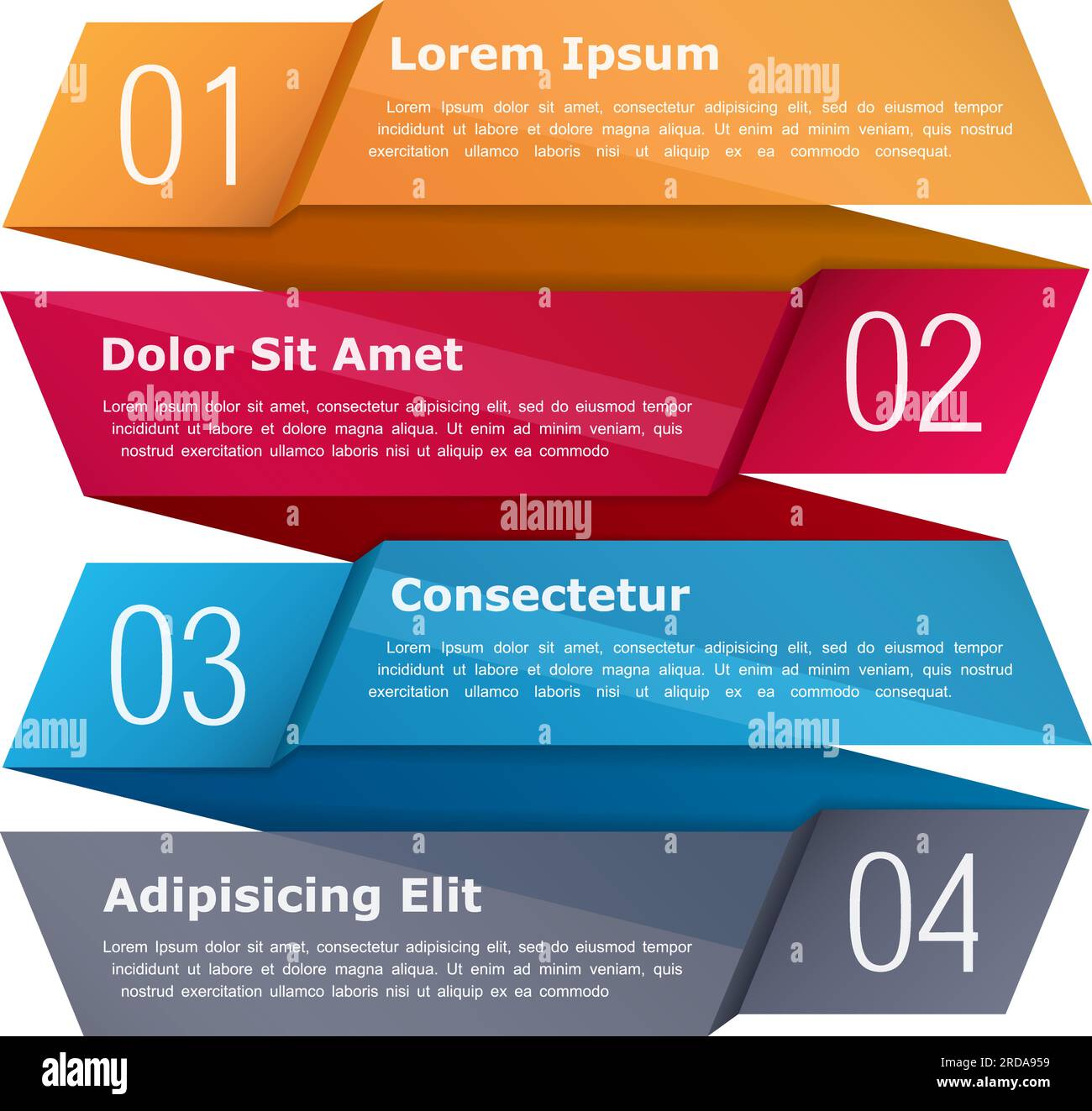 Four steps, infographics template with four elements and place for your ...