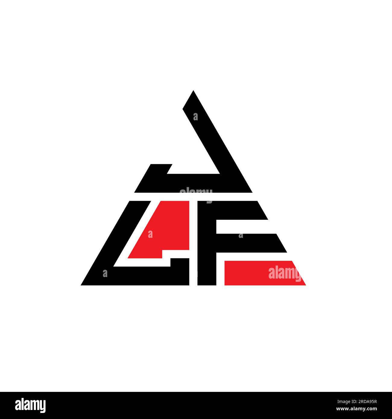 JLF triangle letter logo design with triangle shape. JLF triangle logo ...