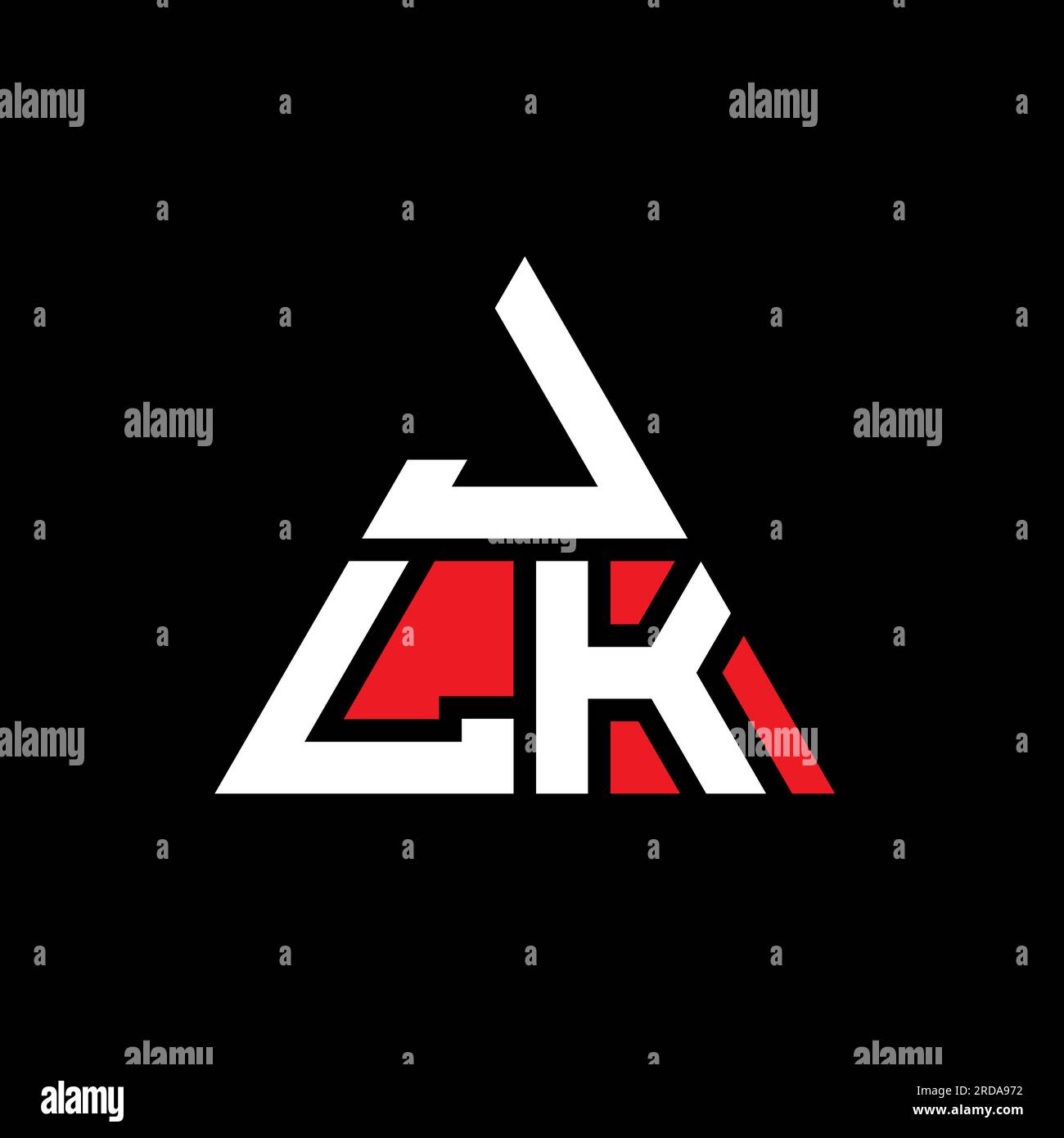 JLK triangle letter logo design with triangle shape. JLK triangle logo ...