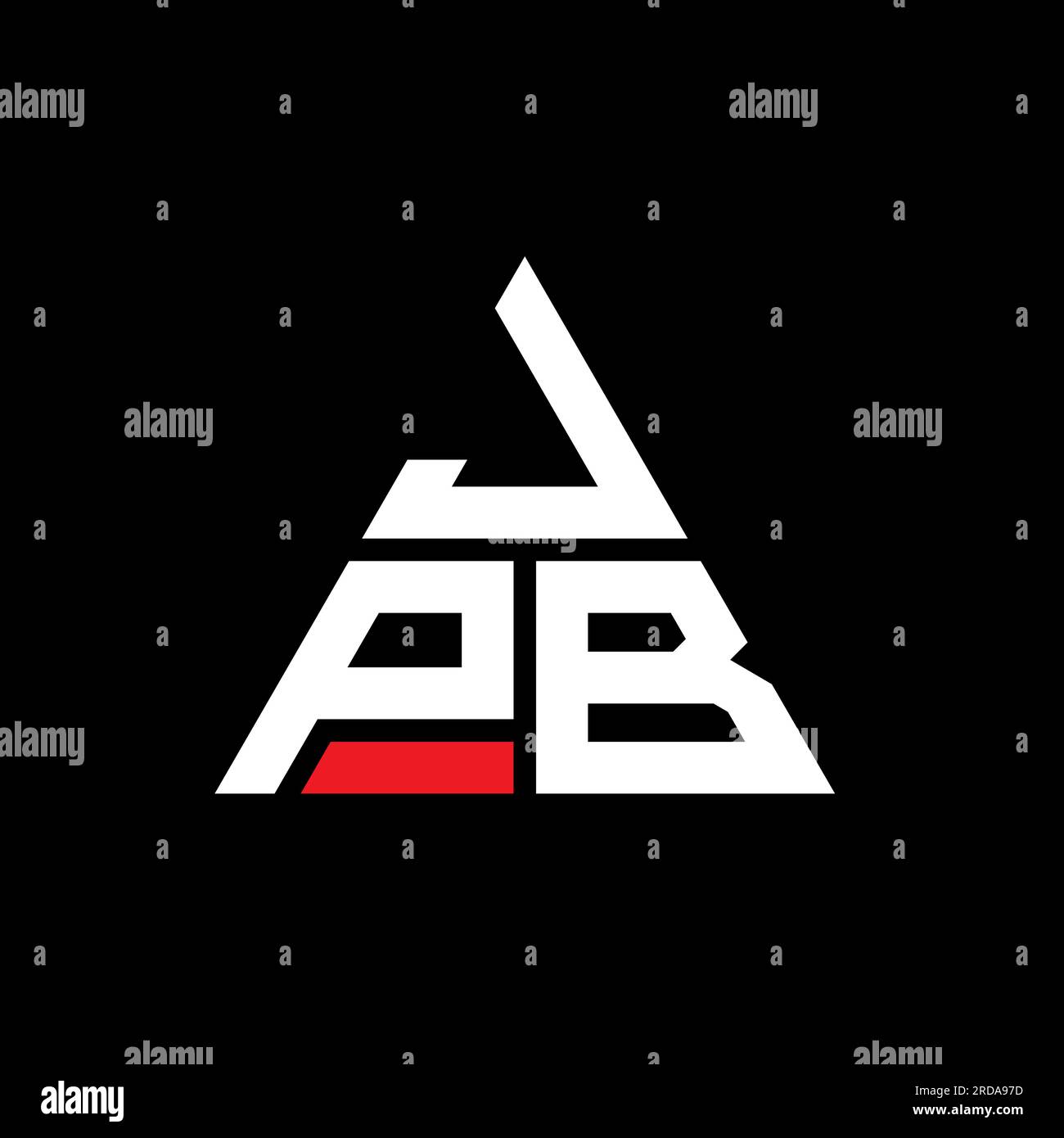 JPB triangle letter logo design with triangle shape. JPB triangle logo ...
