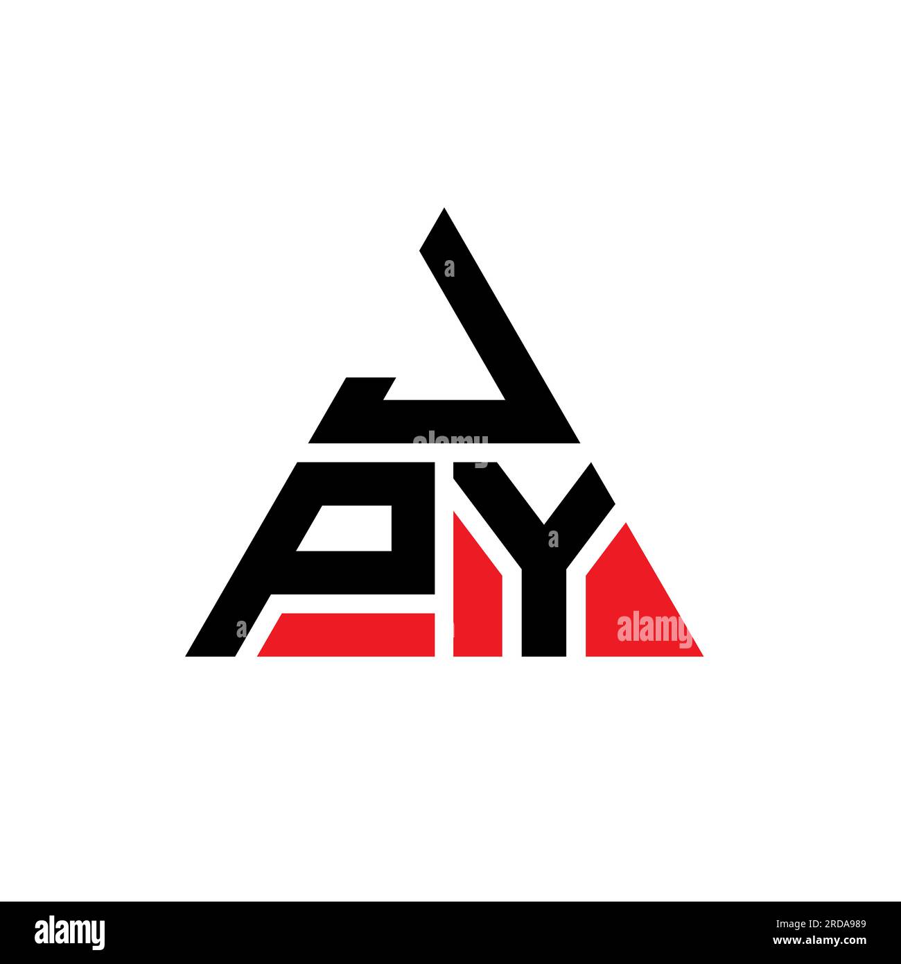 JPY triangle letter logo design with triangle shape. JPY triangle logo ...