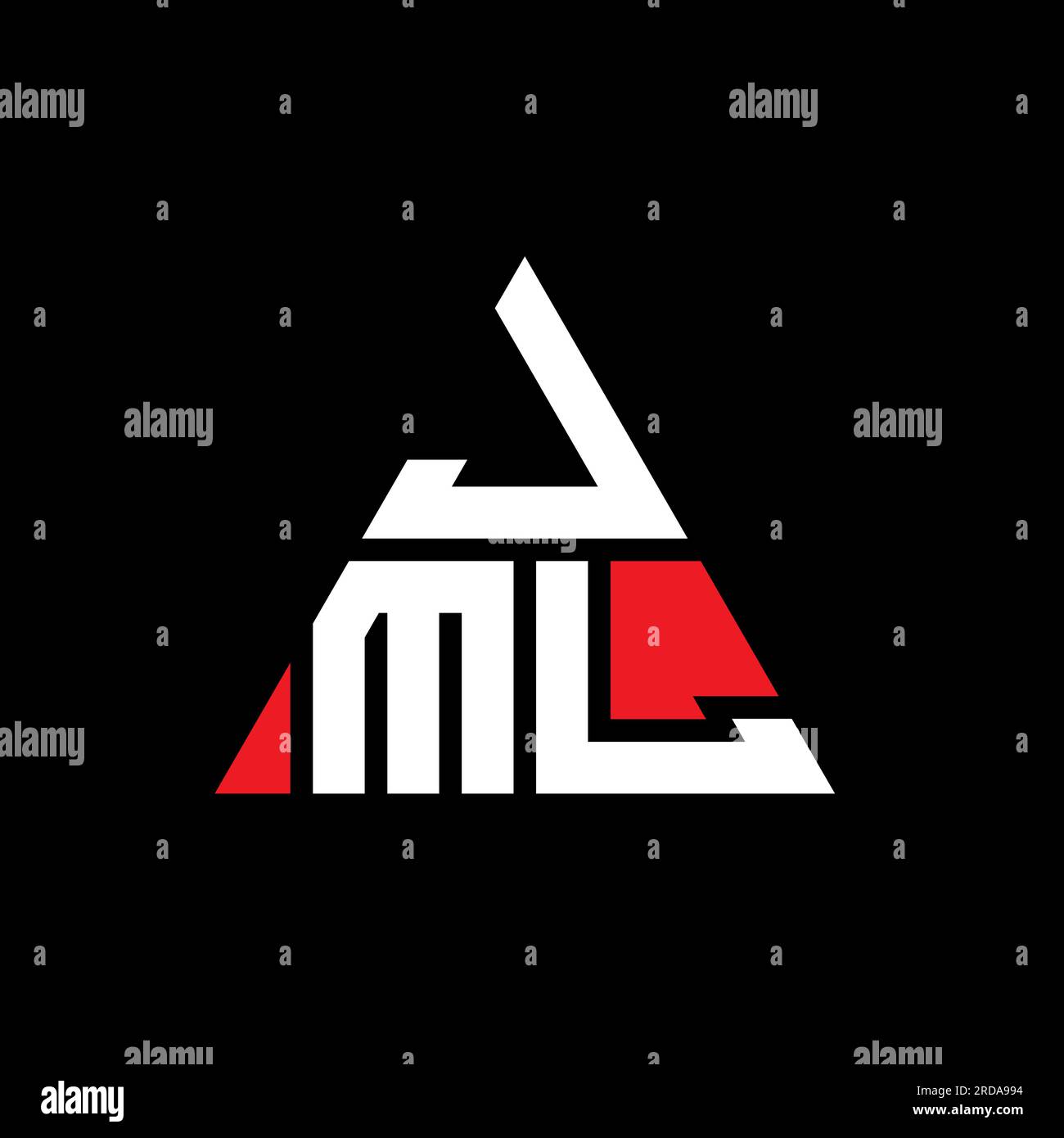 JML triangle letter logo design with triangle shape. JML triangle logo ...