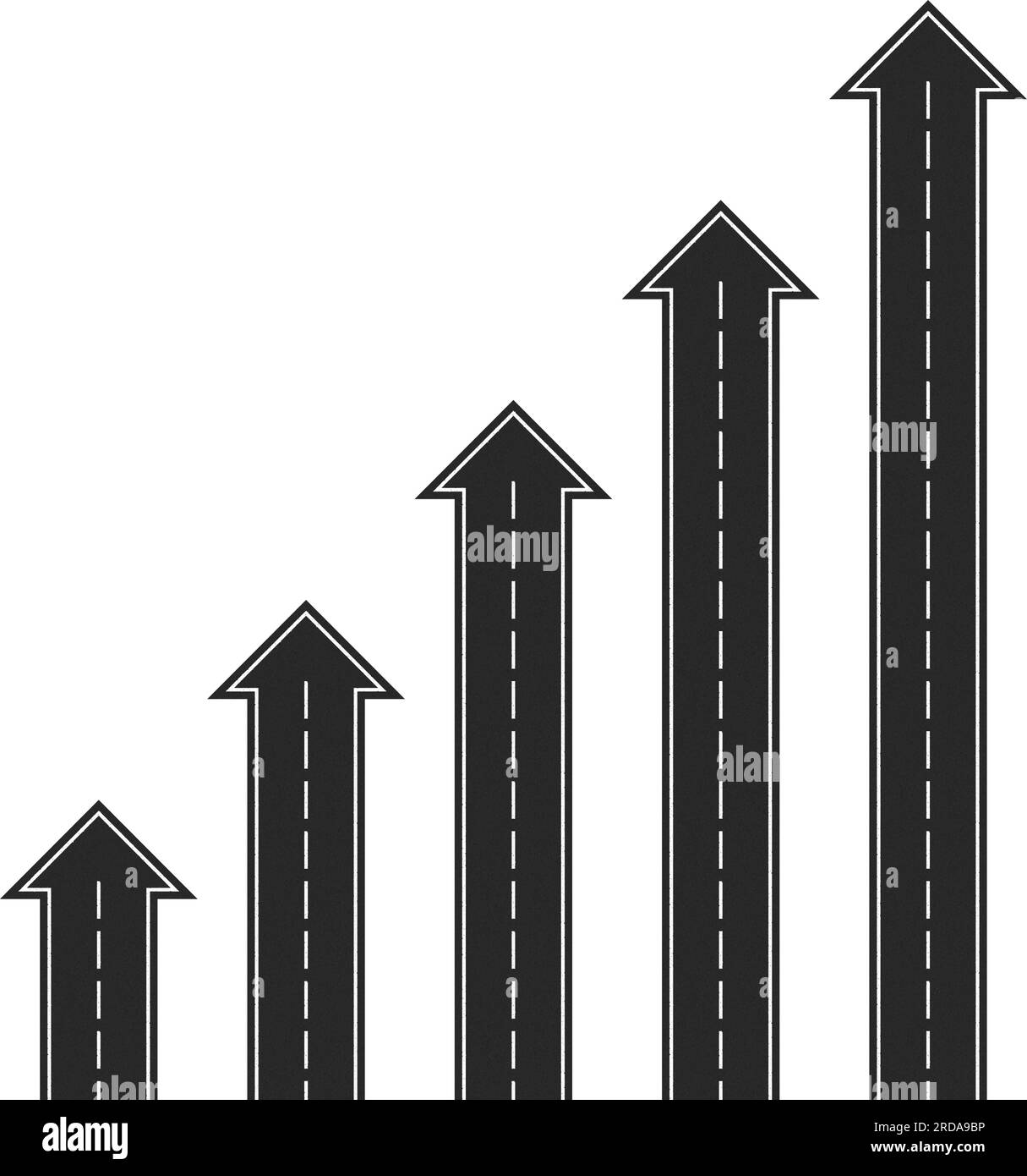 Road arrows set of different sizes, vector eps10 illustration Stock ...