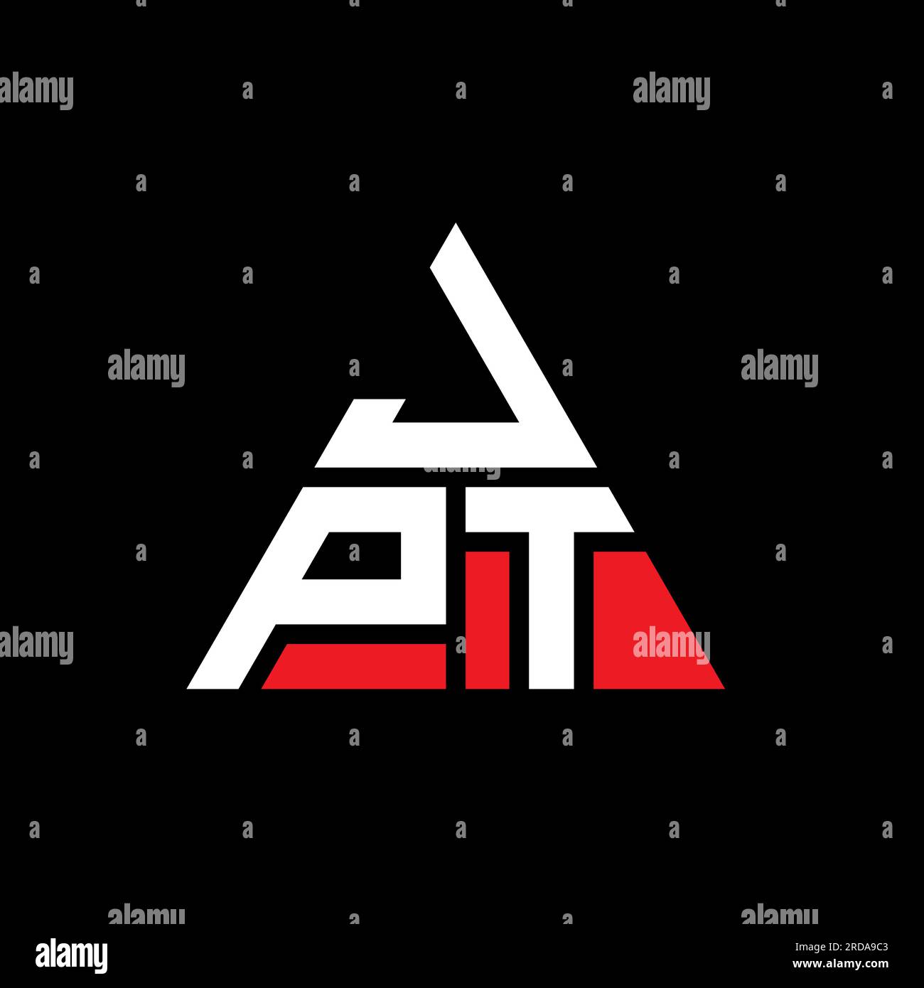 JPT triangle letter logo design with triangle shape. JPT triangle logo ...