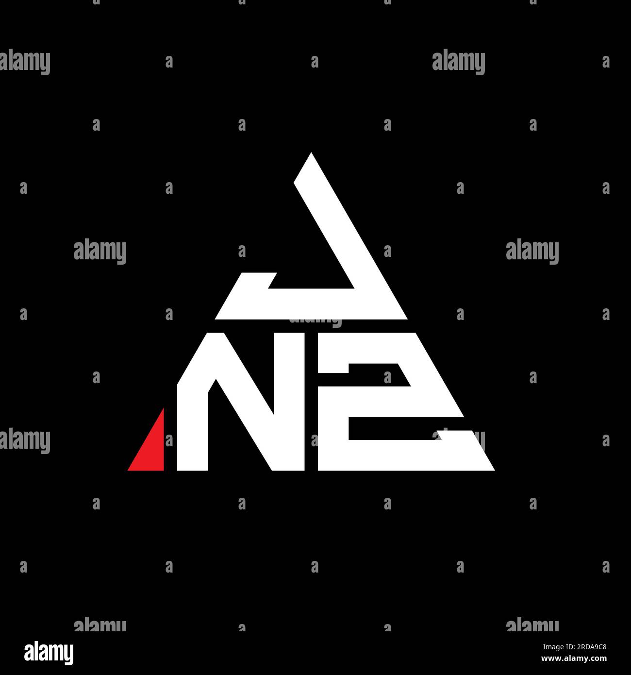 JNZ triangle letter logo design with triangle shape. JNZ triangle logo ...