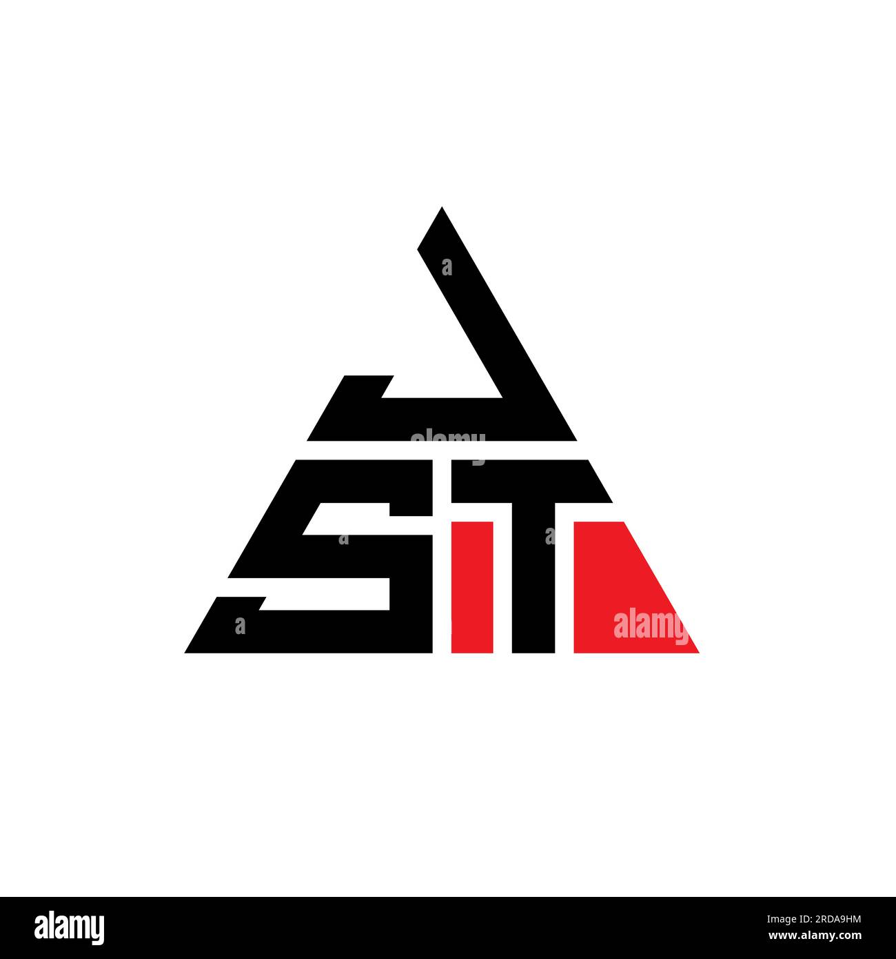JST triangle letter logo design with triangle shape. JST triangle logo ...