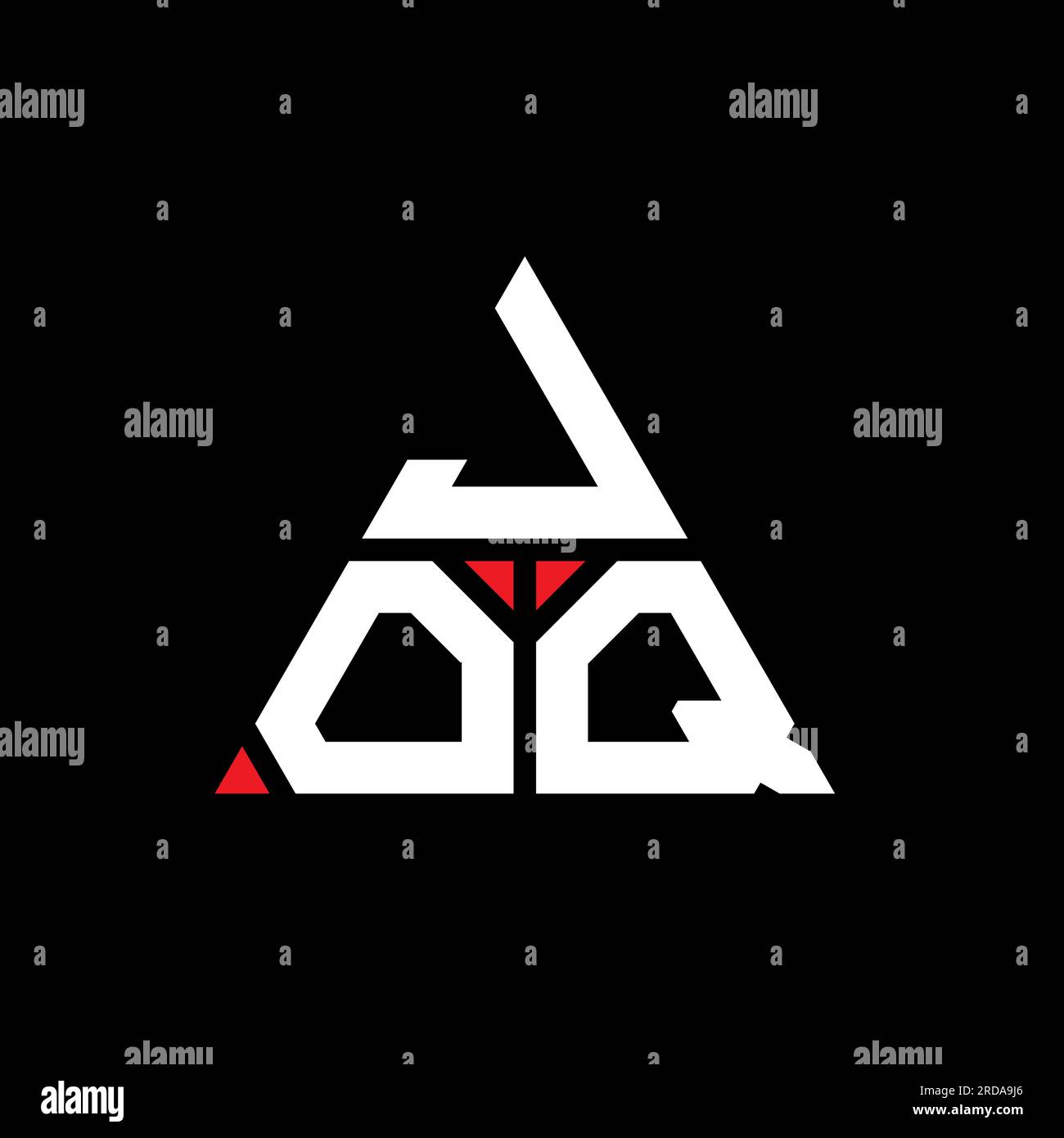 JOQ triangle letter logo design with triangle shape. JOQ triangle logo ...